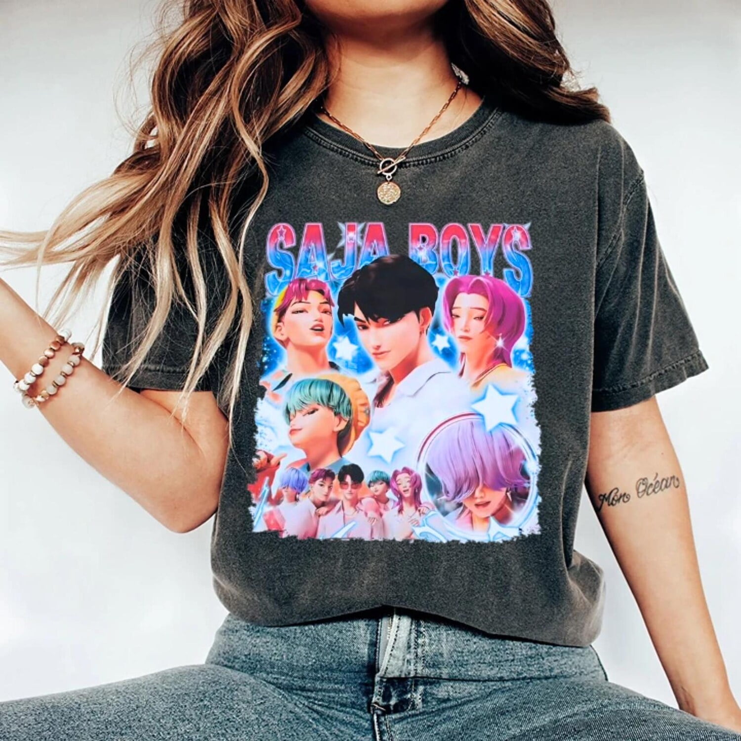 Sam Soft Kpop Demon Hunters Tiger Shirt, Girl Dinner Jinu Unisex T-shirt, Kpop Demon Hunters ...