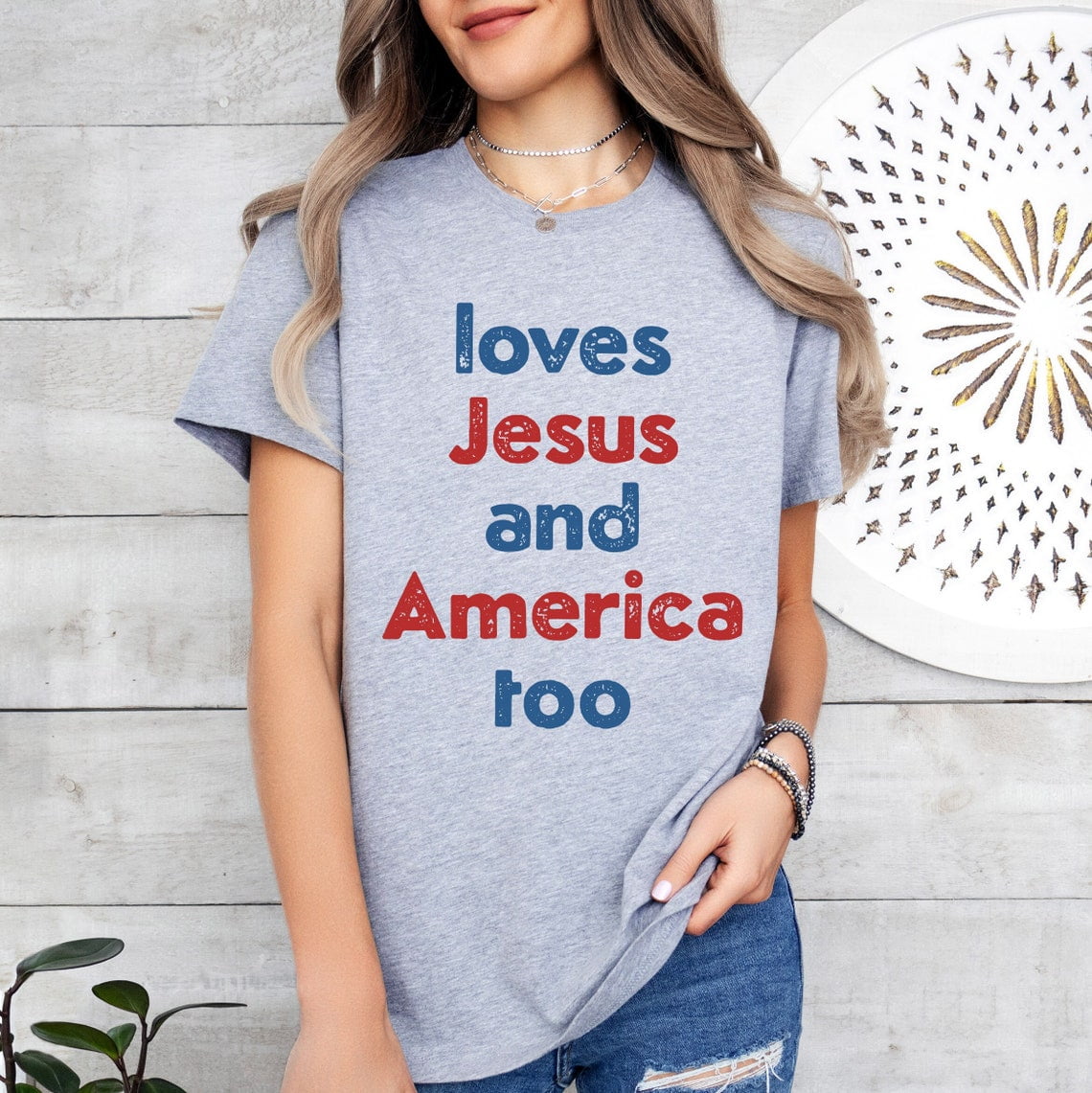 Sam Soft Loves and America Too T-Shirt, 4th Of July Christian Shirt ...