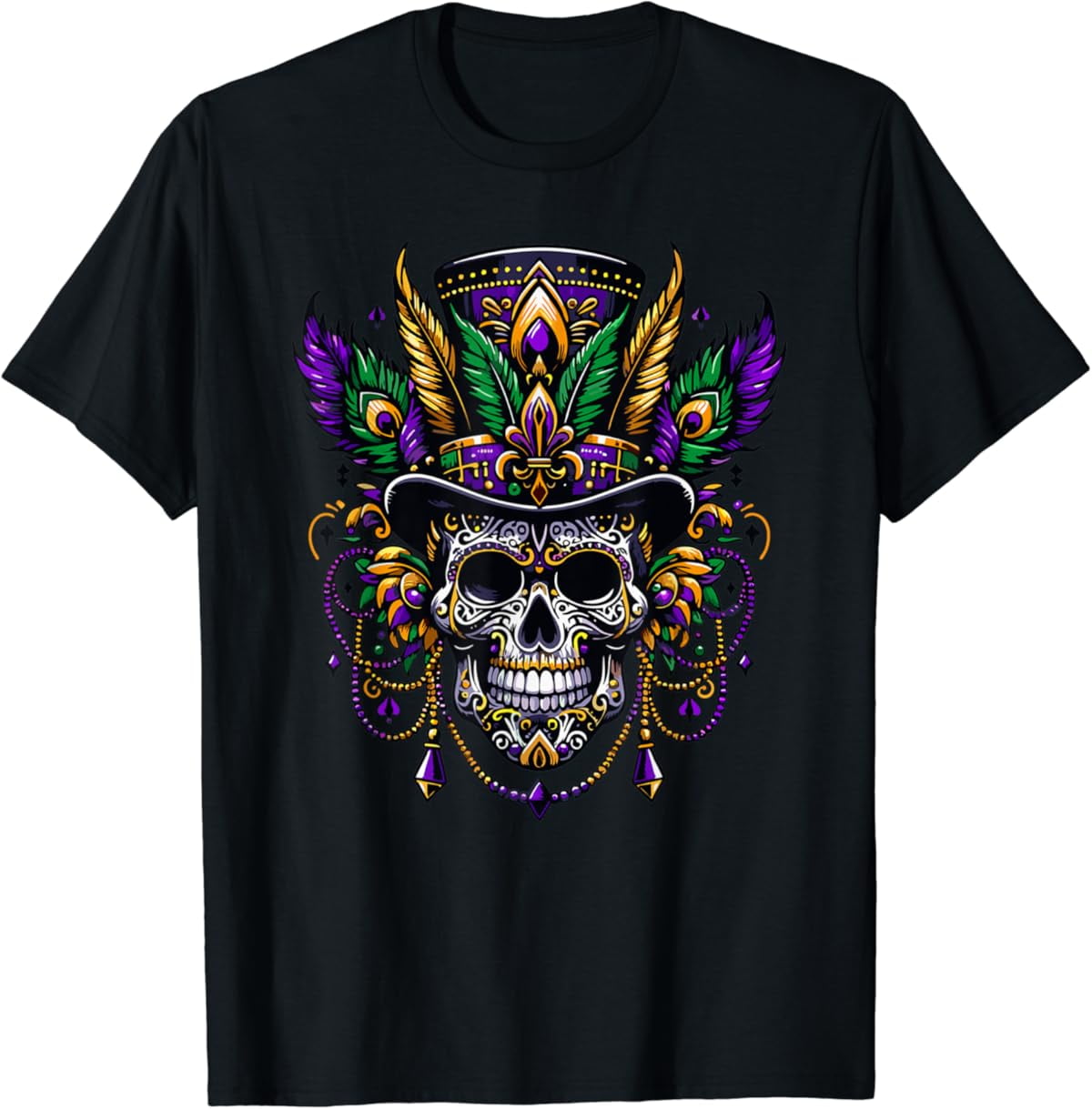 Sam Soft Mardi Gras Skull Top Hat New Orleans Witch Doctor Voodoo T ...