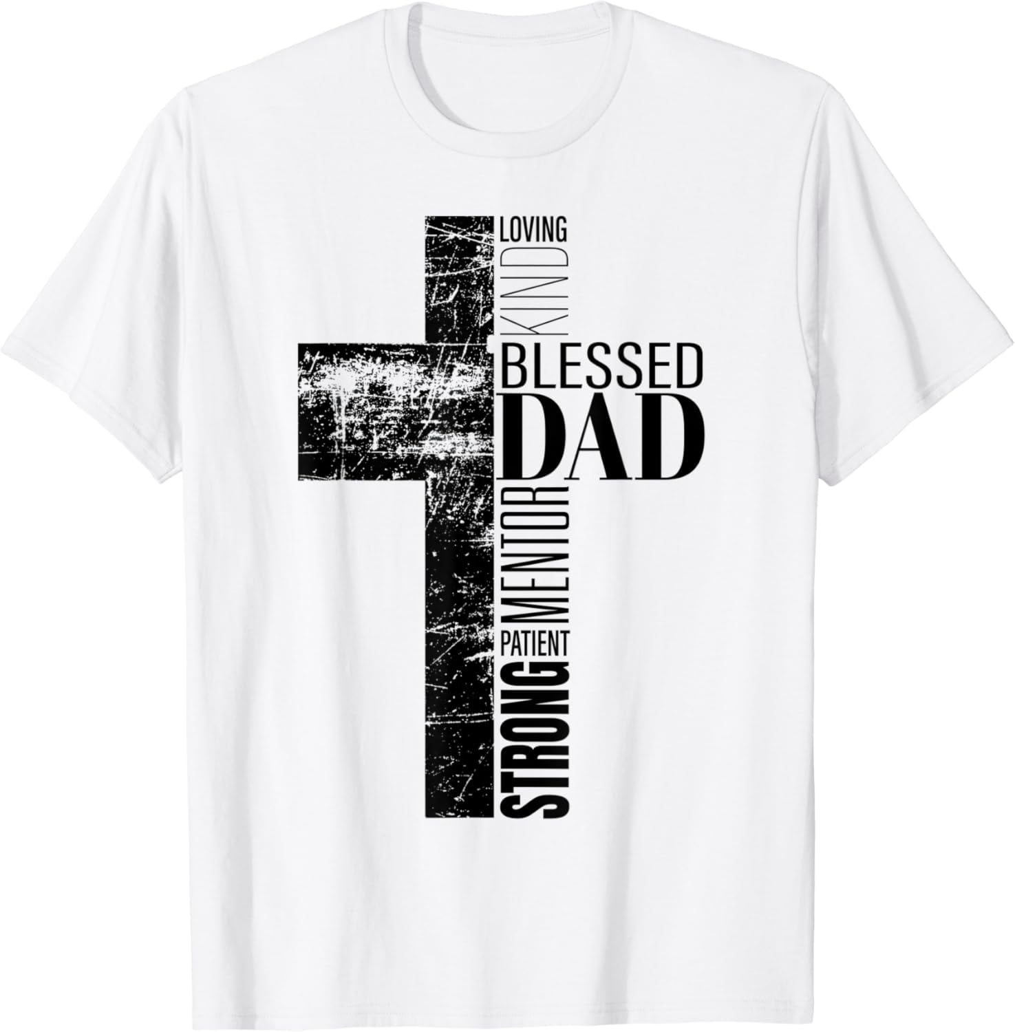 Sam Soft Mens Christian Fathers Day Gifts Religious Men Blessed Dad Cross T-Shirt Christian ...