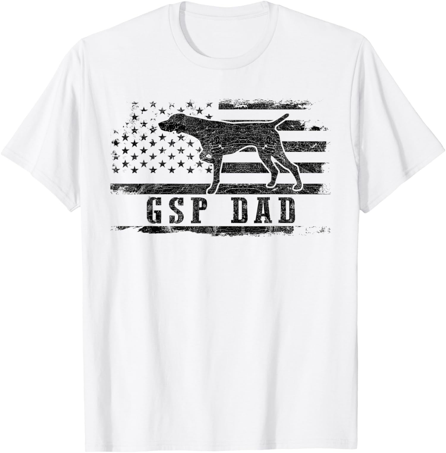 Sam Soft Mens GSP Dad USA American Flag German Shorthaired Pointer Dog T-Shirt - Walmart.com