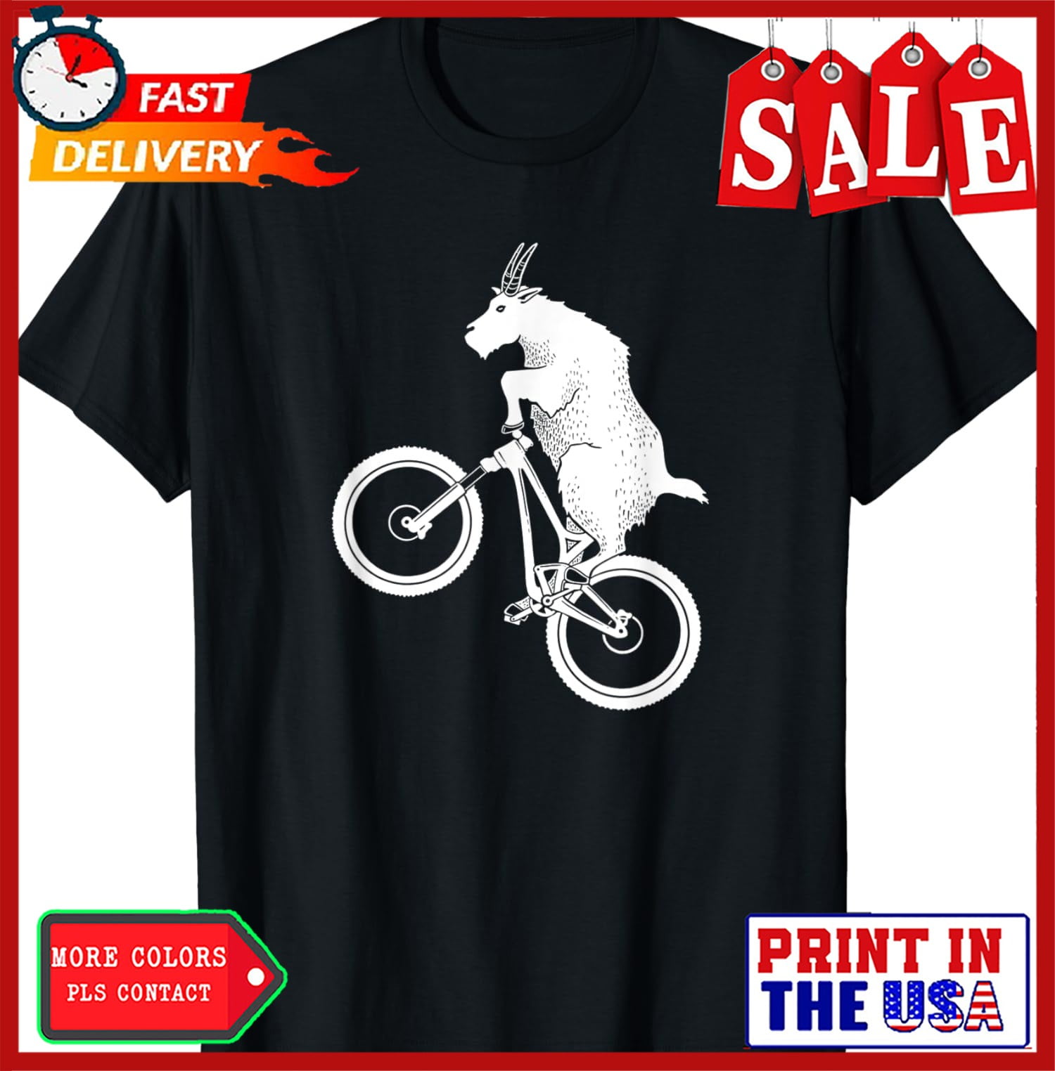Sam Soft Mountain Bike Goat Bicycle Day For Goat Lover Unisex T-Shirt ...