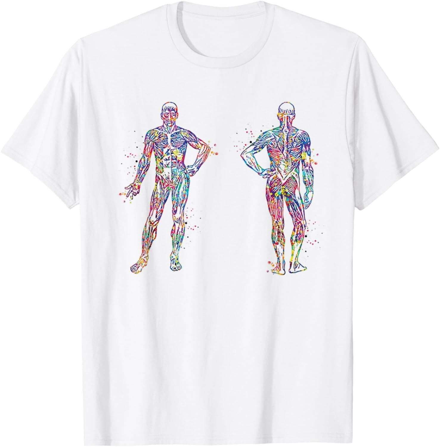 Sam Soft Muscular System Watercolor Human Body Anatomy T-Shirt ...