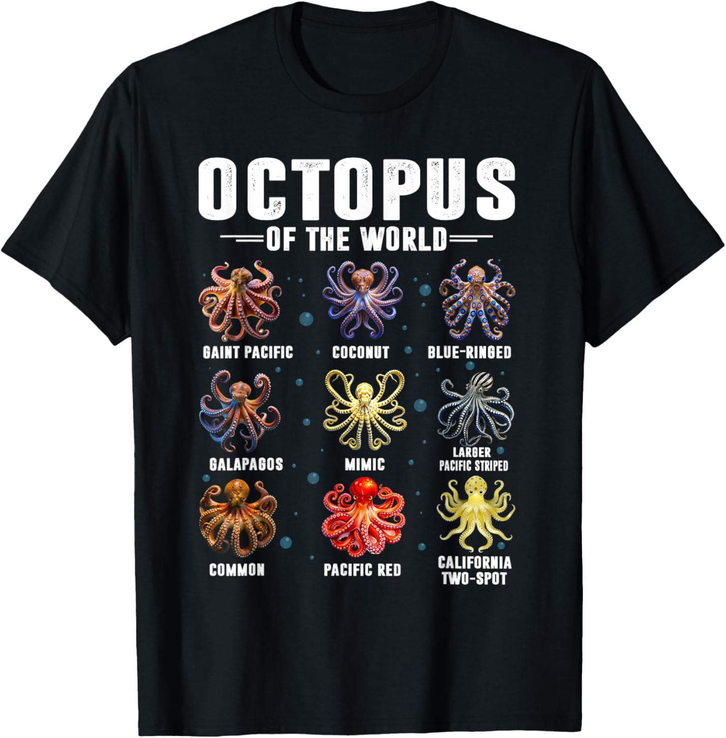 Sam Soft Octopus Of The World Shirt Sea Animal Educational Octopus T ...