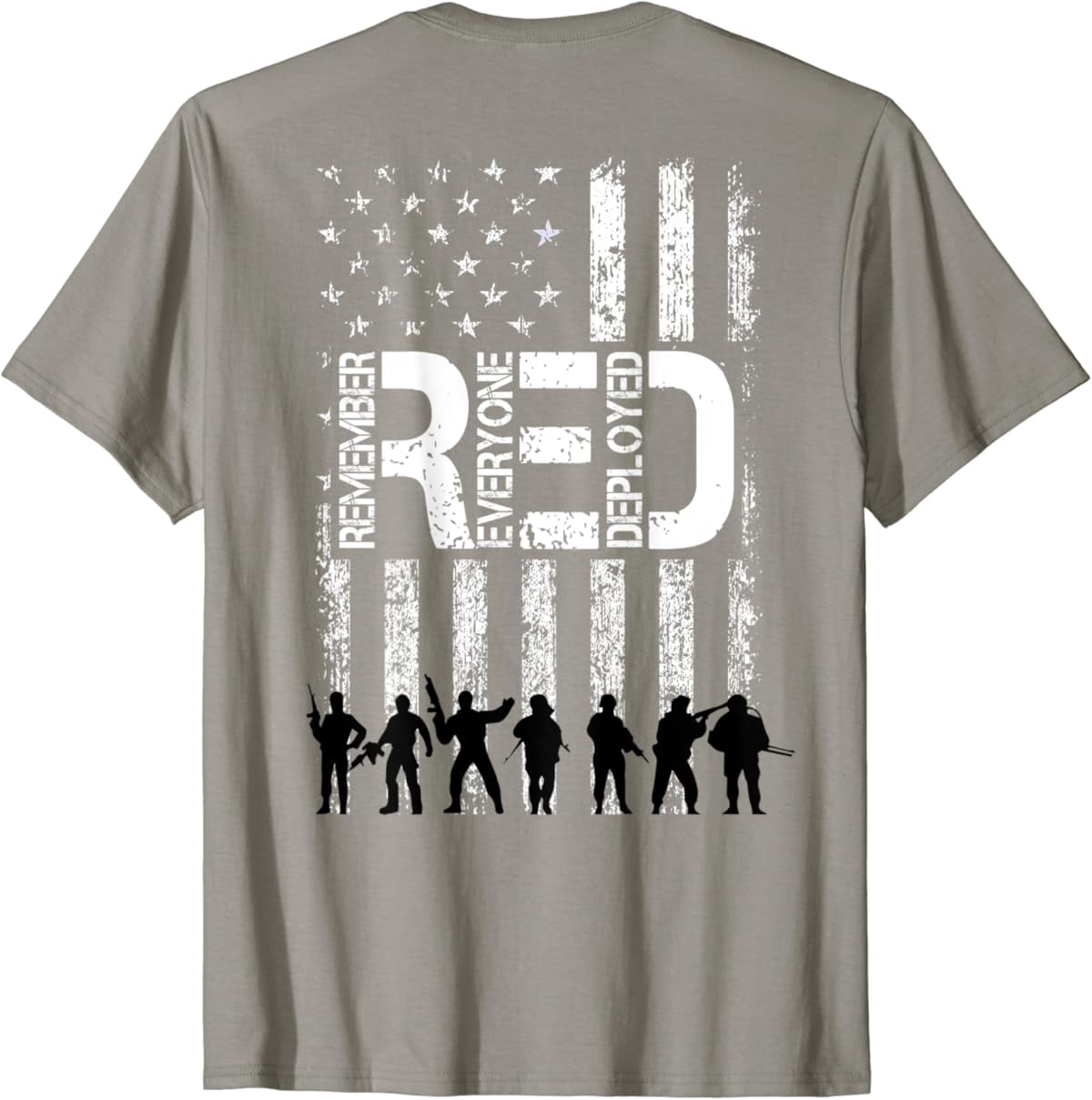 Sam Soft On Fridays We Wear Red Military Veteran Day Us Flag Back T ...