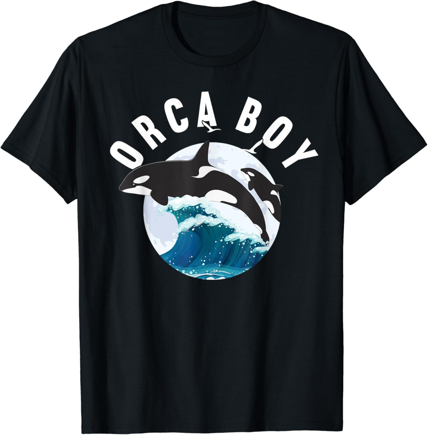 Sam Soft Orca Boy Wild Whale Family Sea Animal Wildlife Boys & Girls T-Shirt - Walmart.com