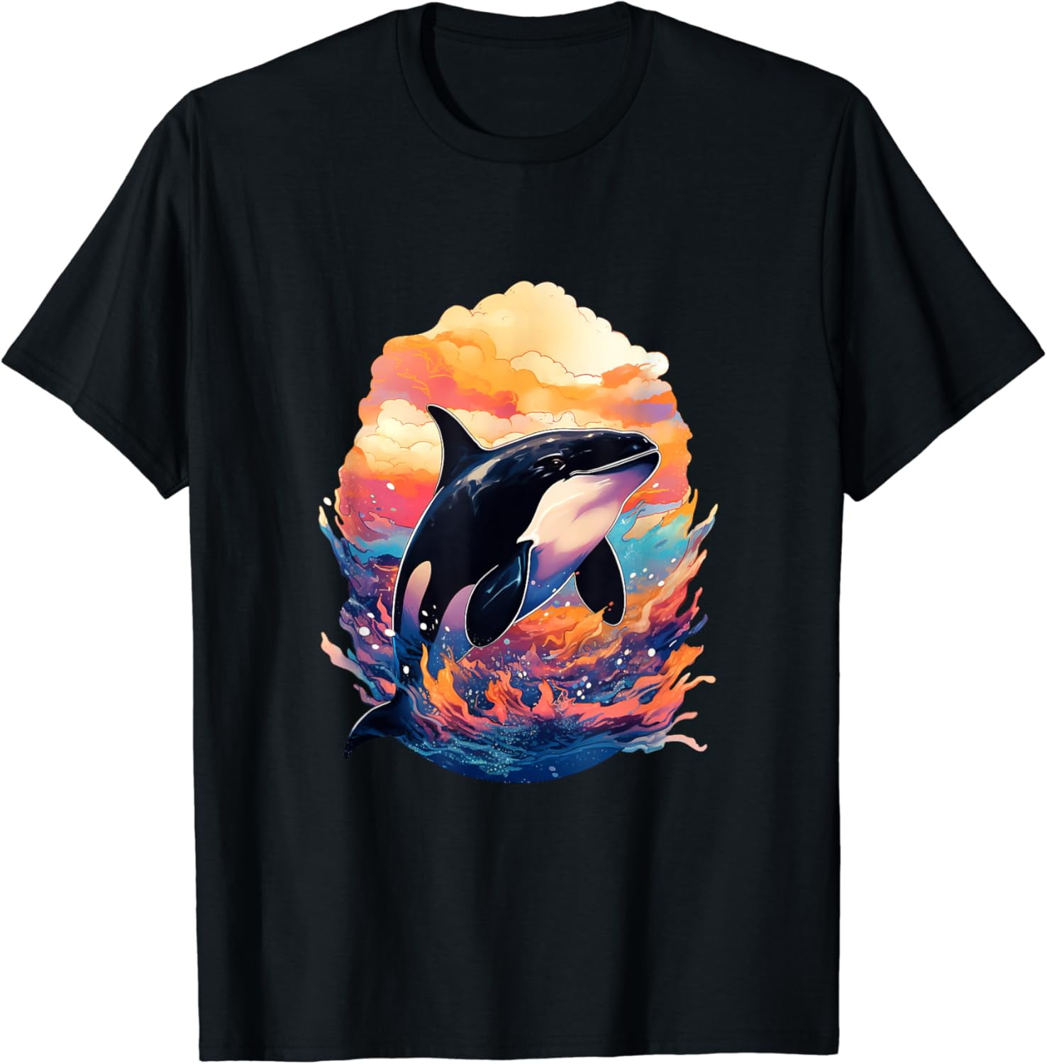 Sam Soft Orca - Killer Whale - Art Artwork T-Shirt Ocean Animal Sea ...