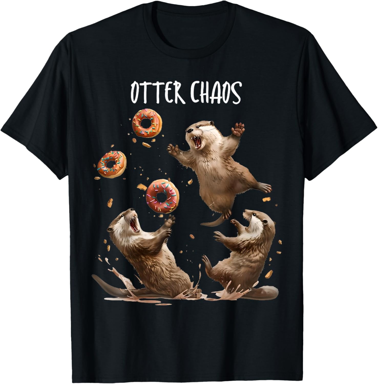Sam Soft Otter Chaos Funny Bagel Fighting Sea Otters Pun Animal Lover T ...