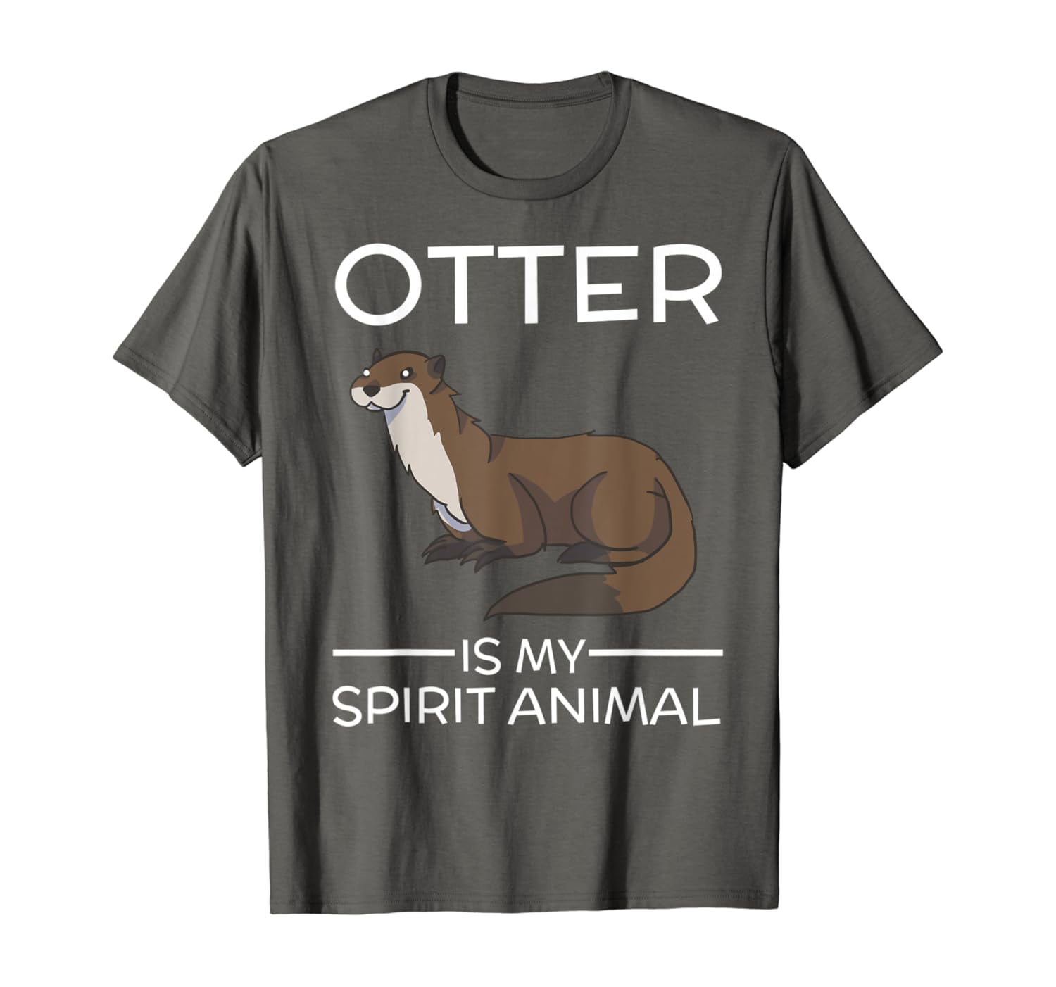 Sam Soft Otter Is My Spirit Animal Funny Gift Cute Sea Otter T-Shirt ...