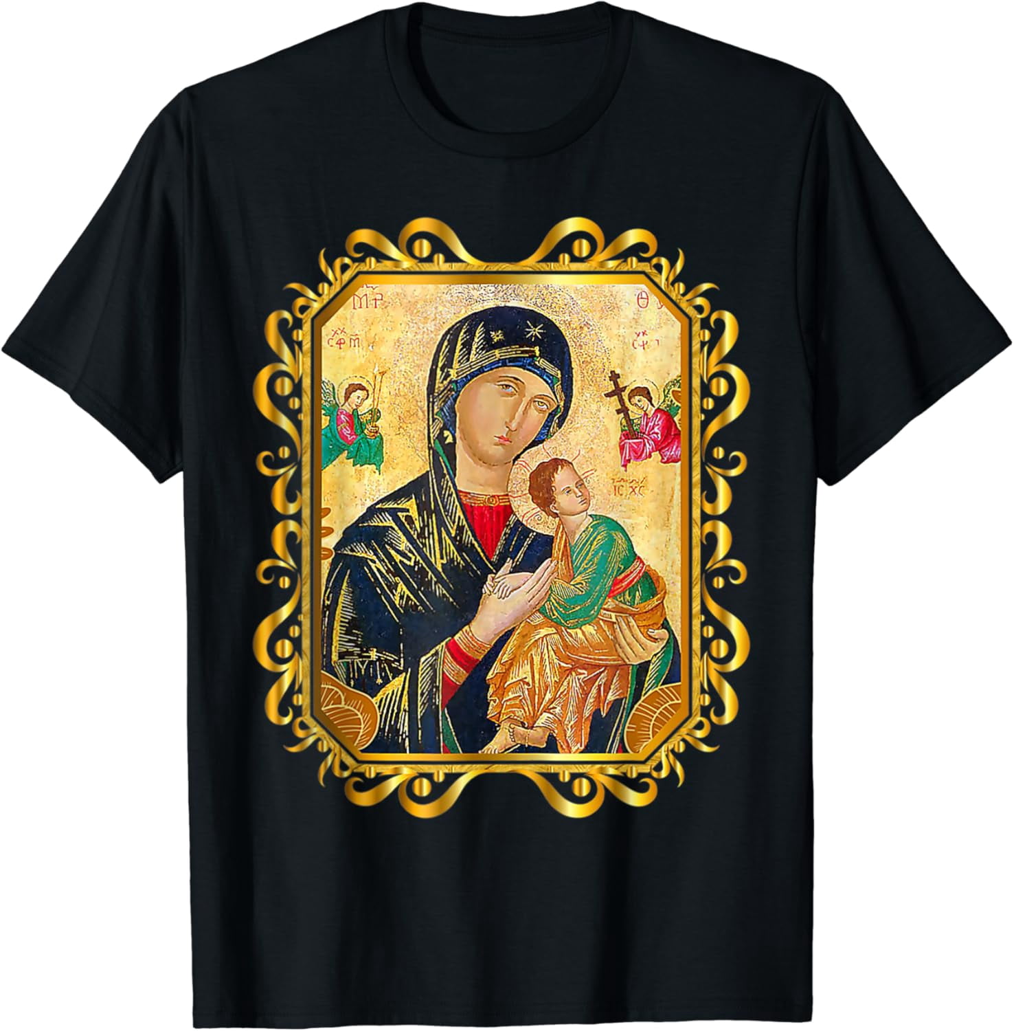 Sam Soft Our Lady of Perpetual Help Blessed Mother Mary Catholic Icon T ...