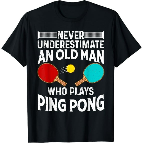 Sam Soft Ping Pong Design Men Dad Grandpa Table Tennis Player T-Shirt Unisex Cotton Tee Full ...