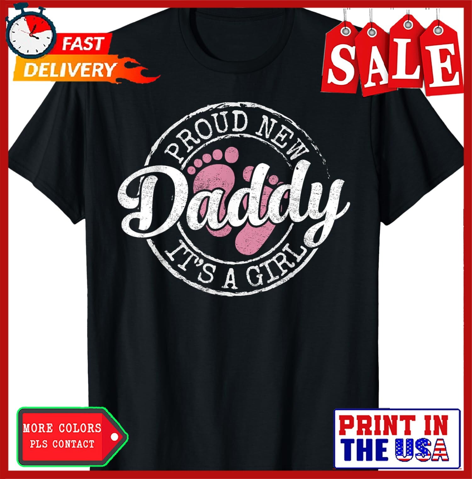 Sam Soft Proud New Daddy It'S A Girl Dad To Be Gifts 1St Time Father T ...
