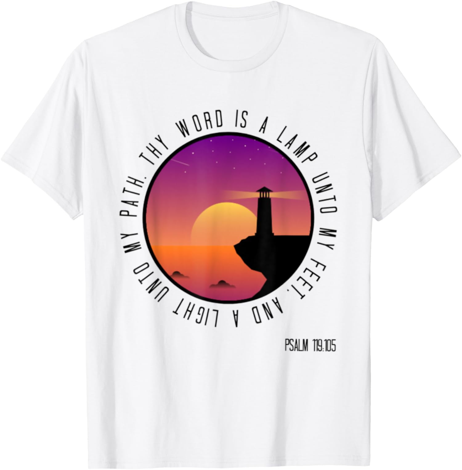 Sam Soft Psalm 119:105 Thy Word Is Christian Bible Verse T-Shirt - Walmart.com