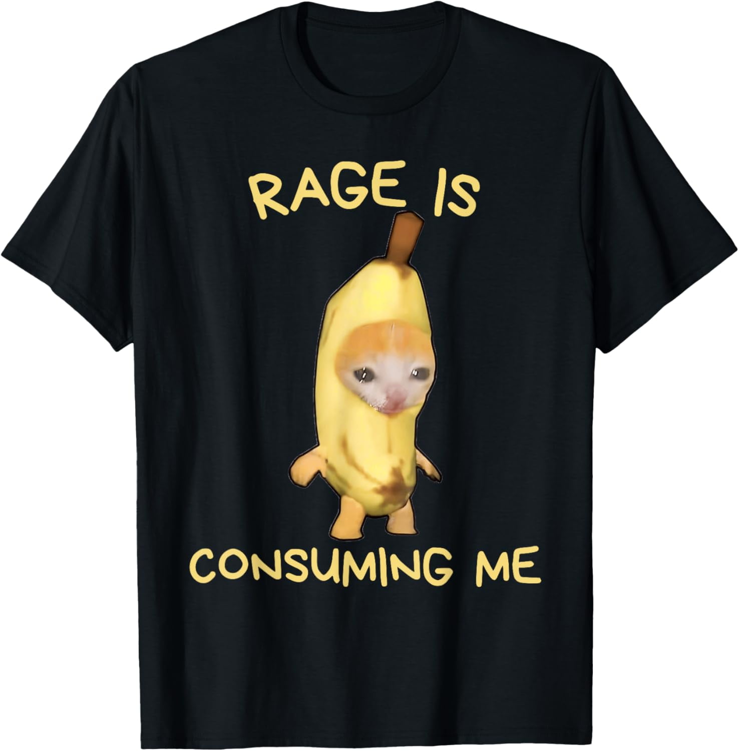 Sam Soft Rage Is Consuming Me Banana Cat Funnys Gen-Z T-Shirt - Walmart.com