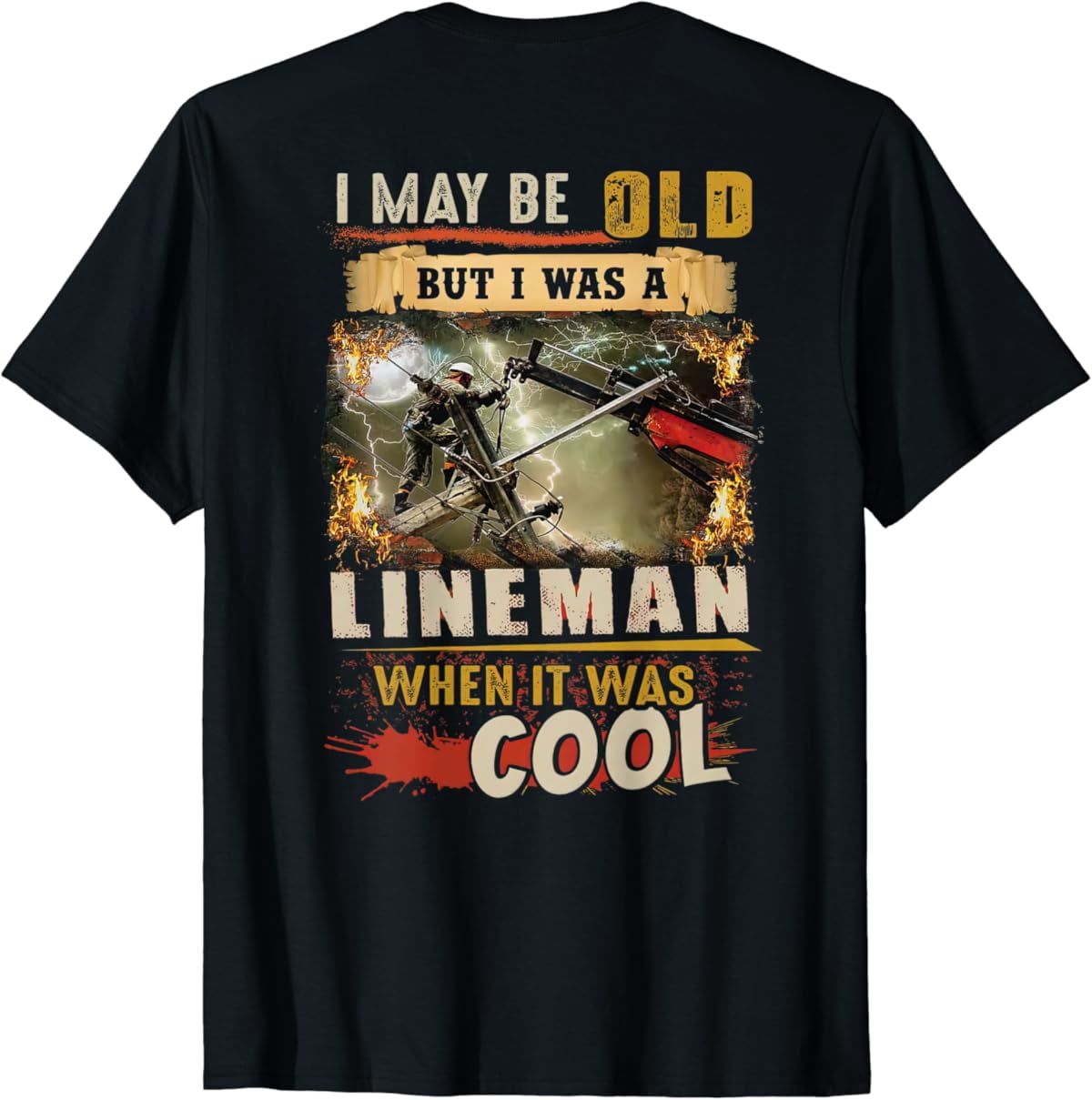 Sam Soft Retired Lineman Lineworker Power Lineman Retirement T-Shirt ...