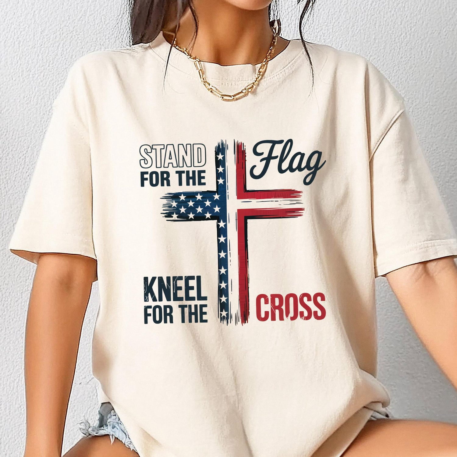 Sam Soft Retro Comfort 4th of July T-shirt, Stand For The Flag I Kneel ...