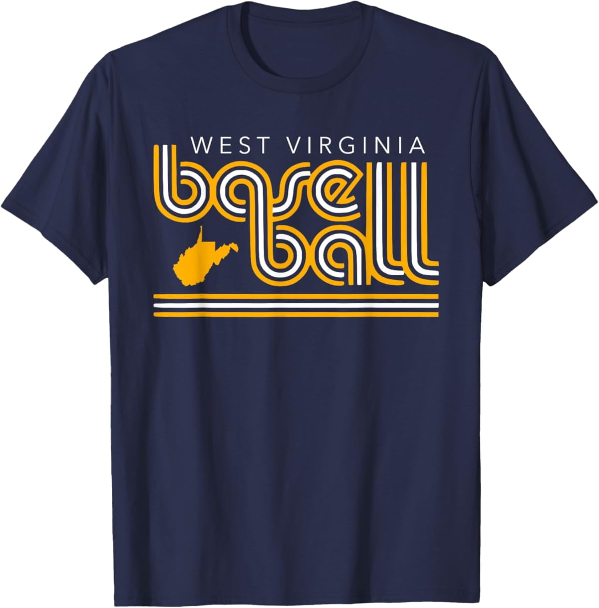 Sam Soft Retro Font West Virginia Baseball Player Wv Ball Team Gear T ...