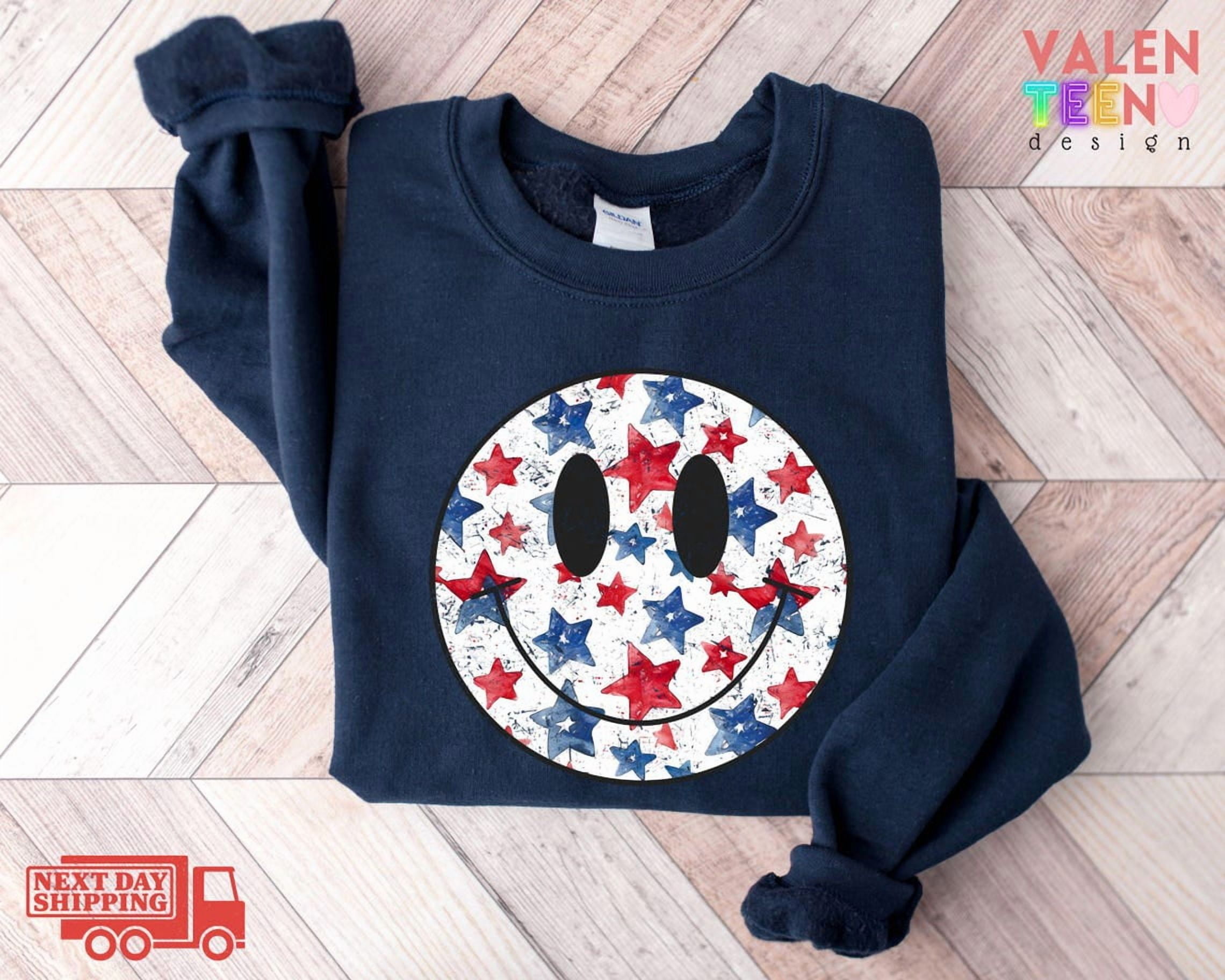 Sam Soft Retro Smiley, Vintage, Patriotic, America, USA, 4th of July ...