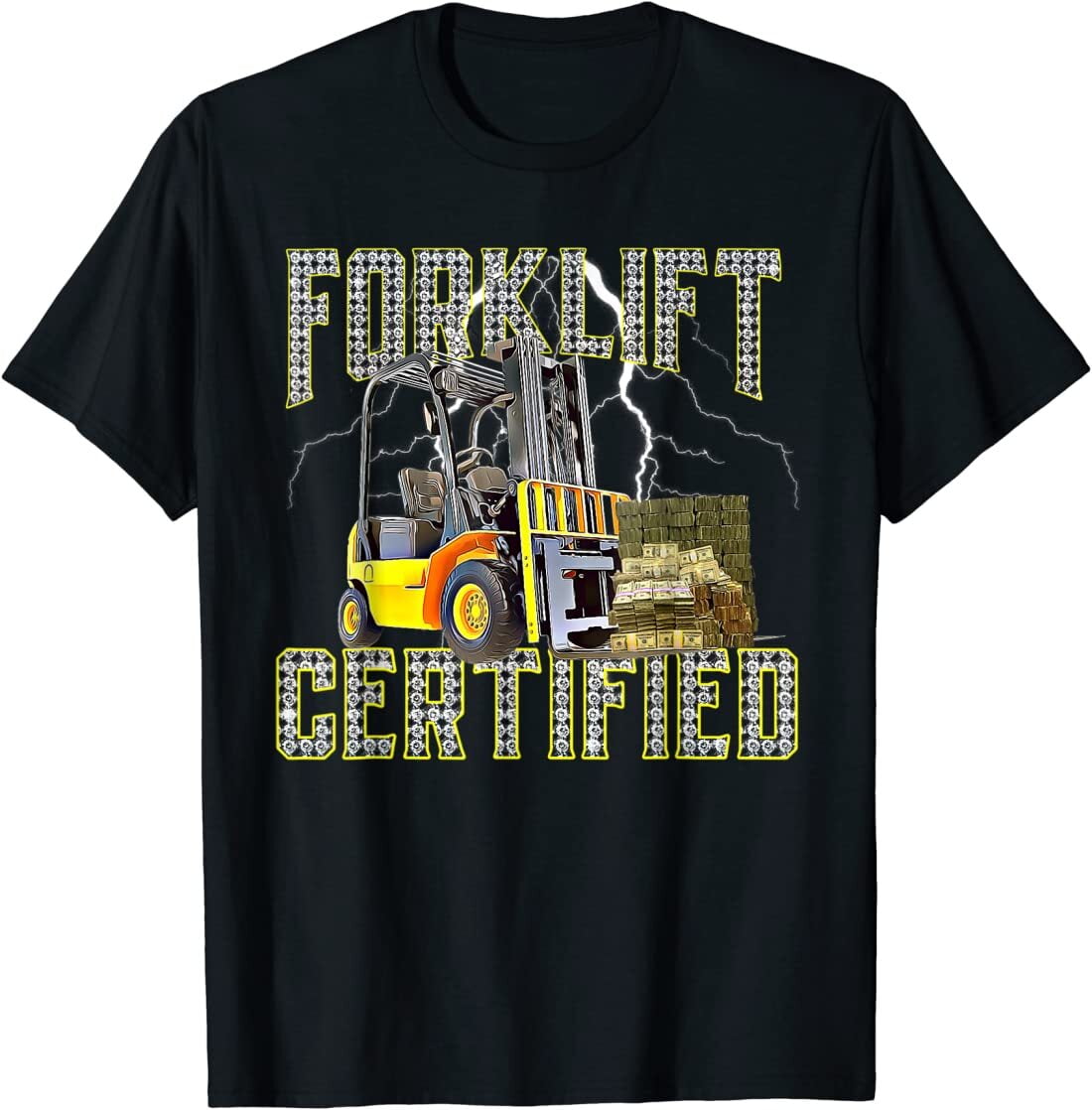 Sam Soft Retro Style Forklift Operator Forklift Certified T-Shirt ...