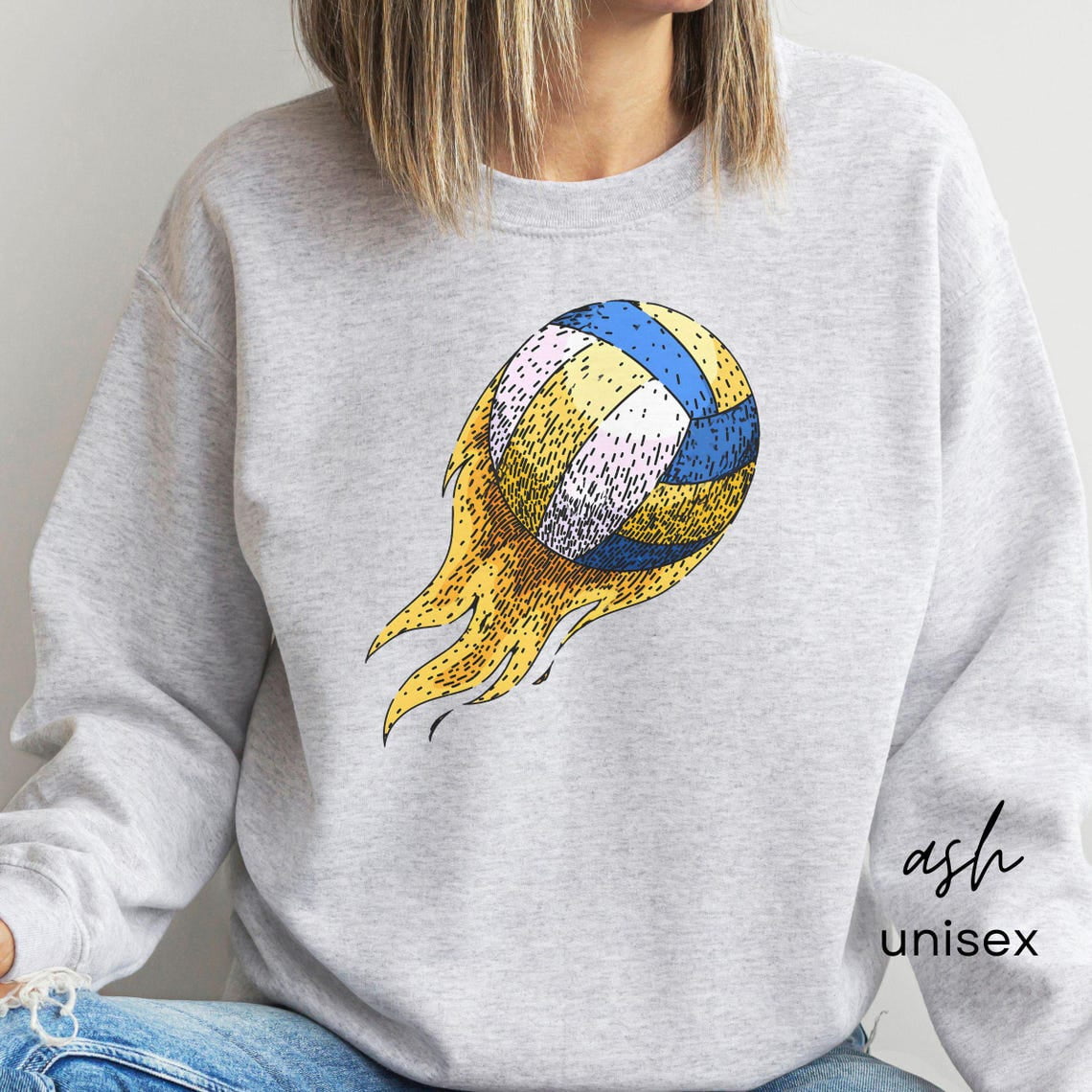 Sam Soft Retro Volleyball Sweatshirt, Volleyball Game Day Sweater ...