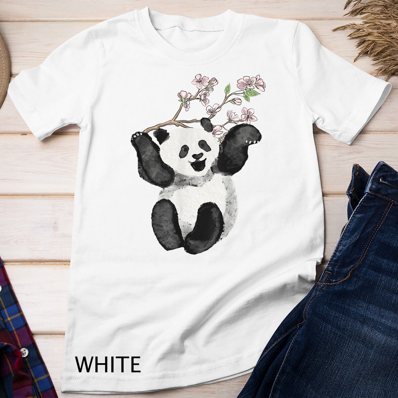 Sam Soft Sakura Cherry Tree Panda Bear Japanese Blossom Flower Tree Unisex T-Shirt - Walmart.com