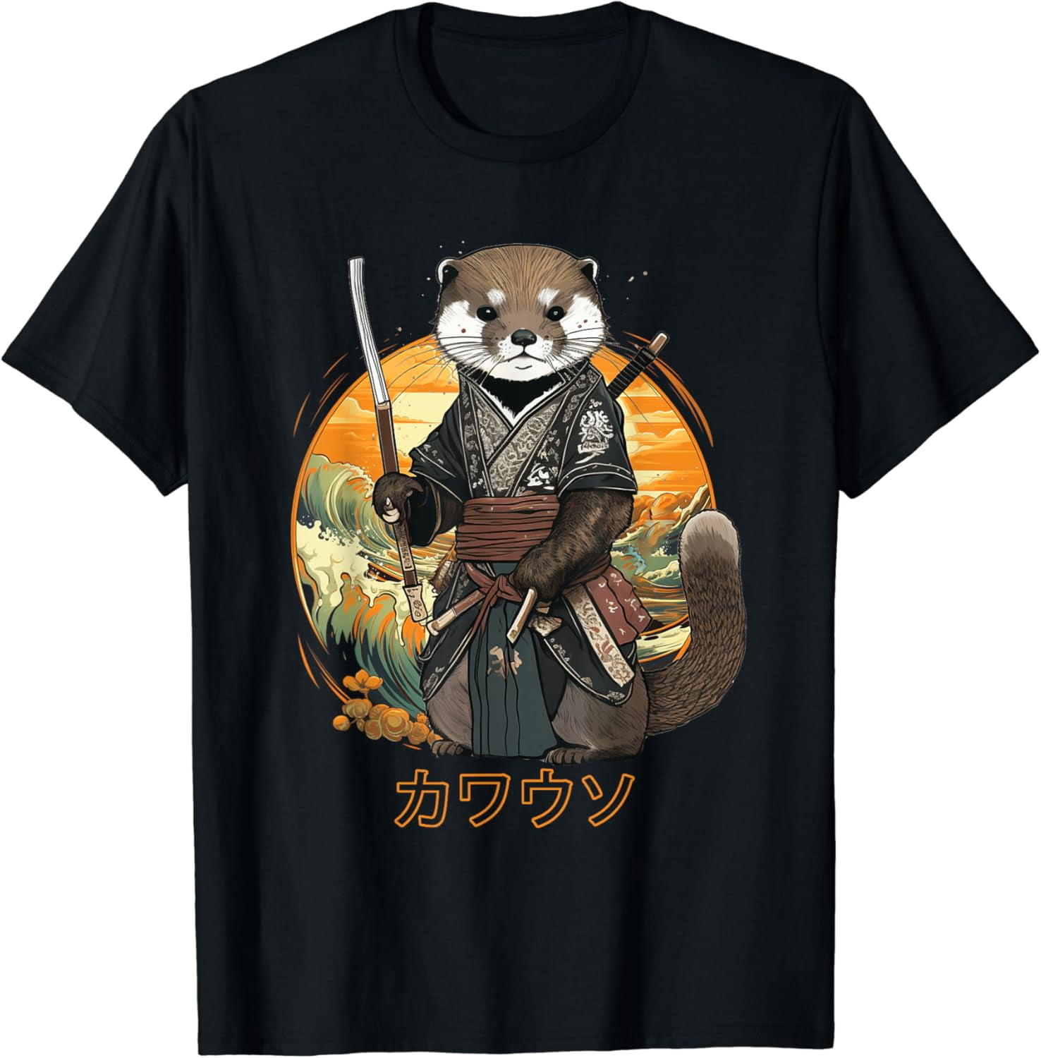 Sam Soft Samurai Otter Japan Animal Japanese Ninja Sea Otter Lover T ...