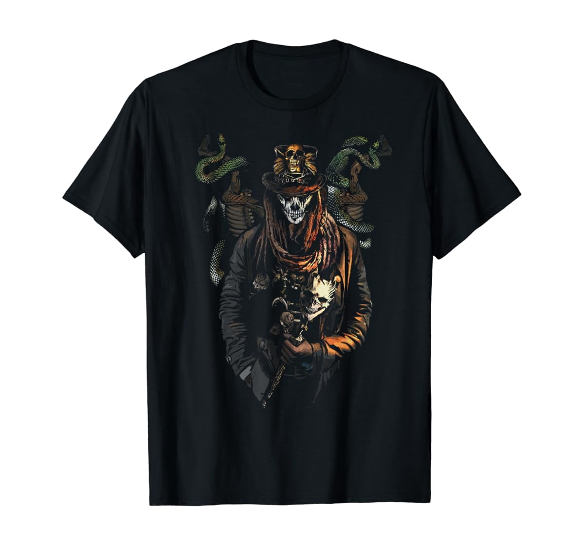 Sam Soft Scary Voodoo Witch Doctor Creepy Horror skulls and snakes T ...
