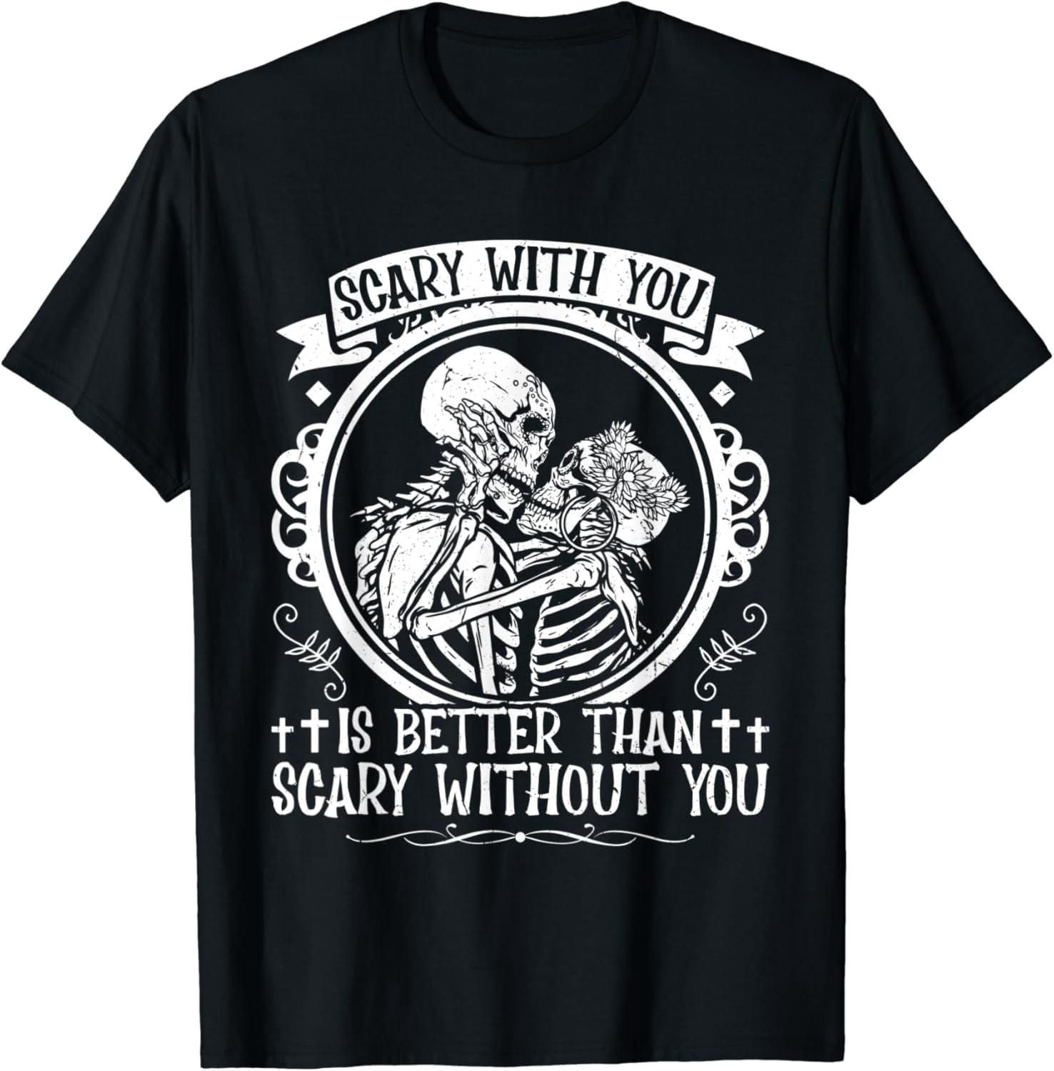 Sam Soft Scary with you Kissing Skeleton Love 2021 Costume T-Shirt ...