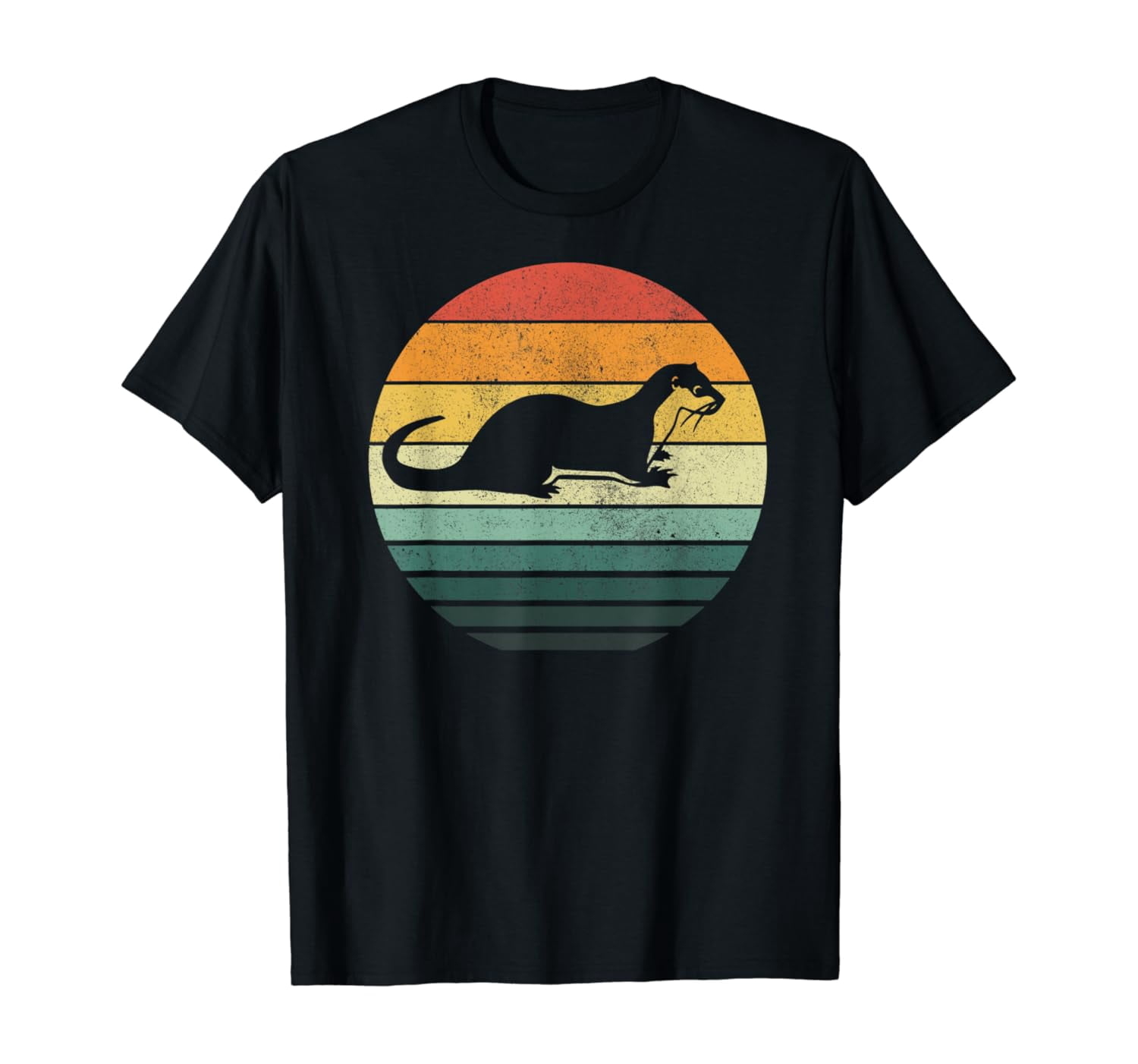 Sam Soft Sea Otter Animal Sunset Retro Vintage 70s Nature Lovers T ...
