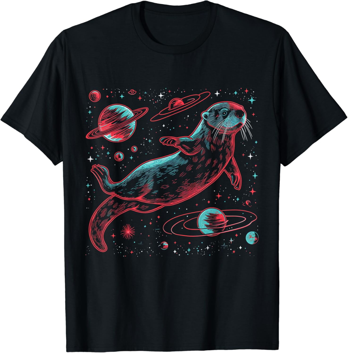 Sam Soft Sea Otter Floating In Space Funny Astronaut Animal Otter T ...