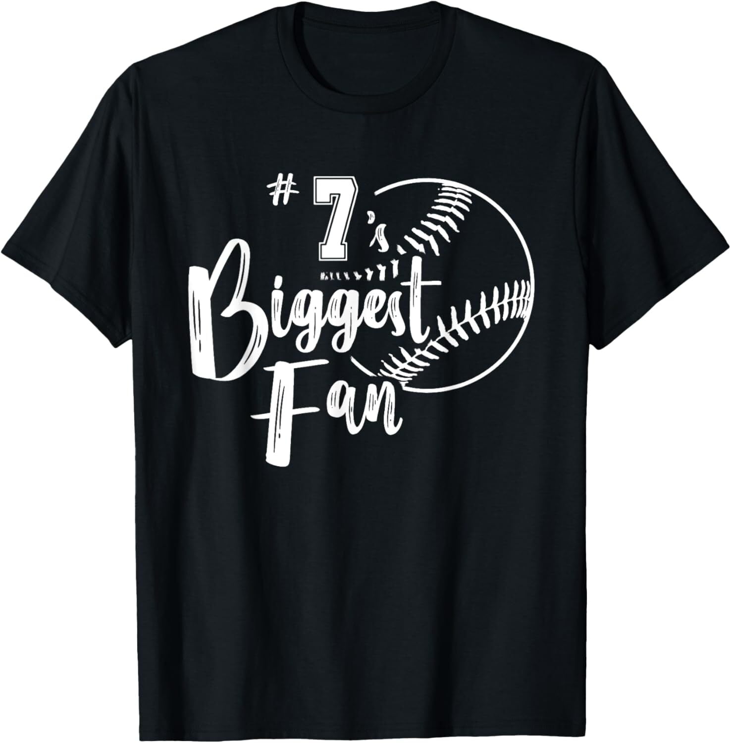Sam Soft Seven #7 Biggest Fan Shirt Softball Mom Dad Sister Brother T ...