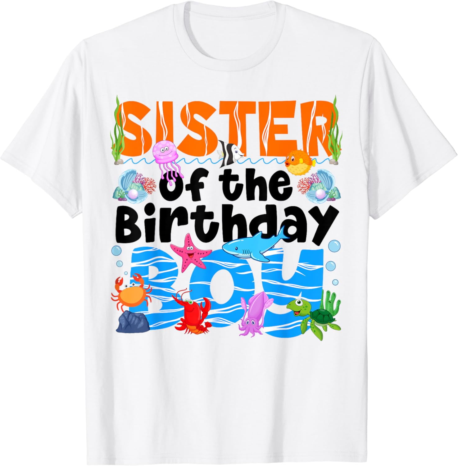 Sam Soft Sister Under Sea Birthday Party Boy Ocean Sea Animals Themed T ...