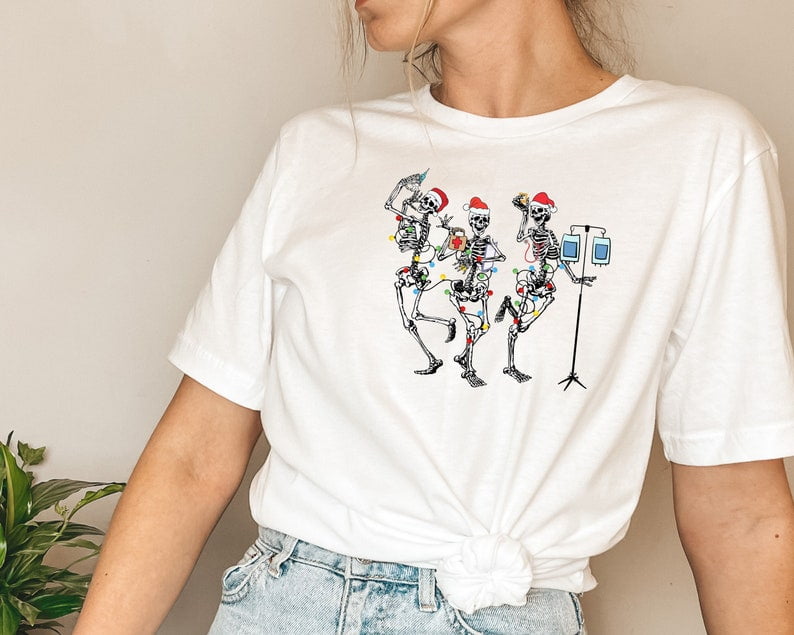 Sam Soft Skeleton Dancing Nurse Shirt, Shirt, Nurse Shirt, Shirt, Cute Nurse Shirt - Walmart.com