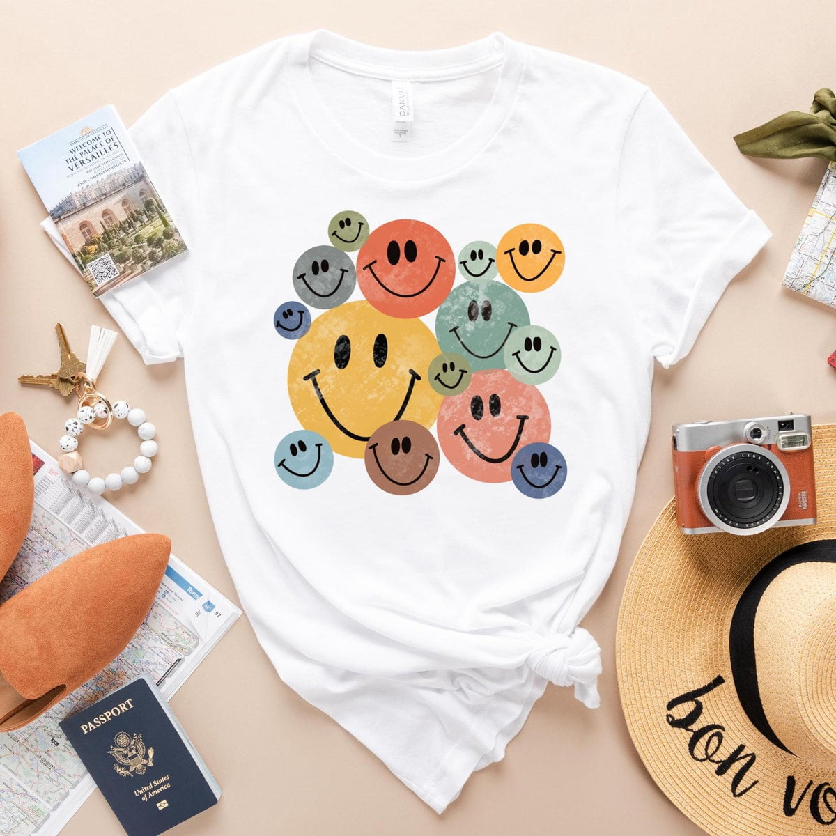 Sam Soft Smiley Faces Shirt Gift For Positivity, Happy Face Aesthetic ...