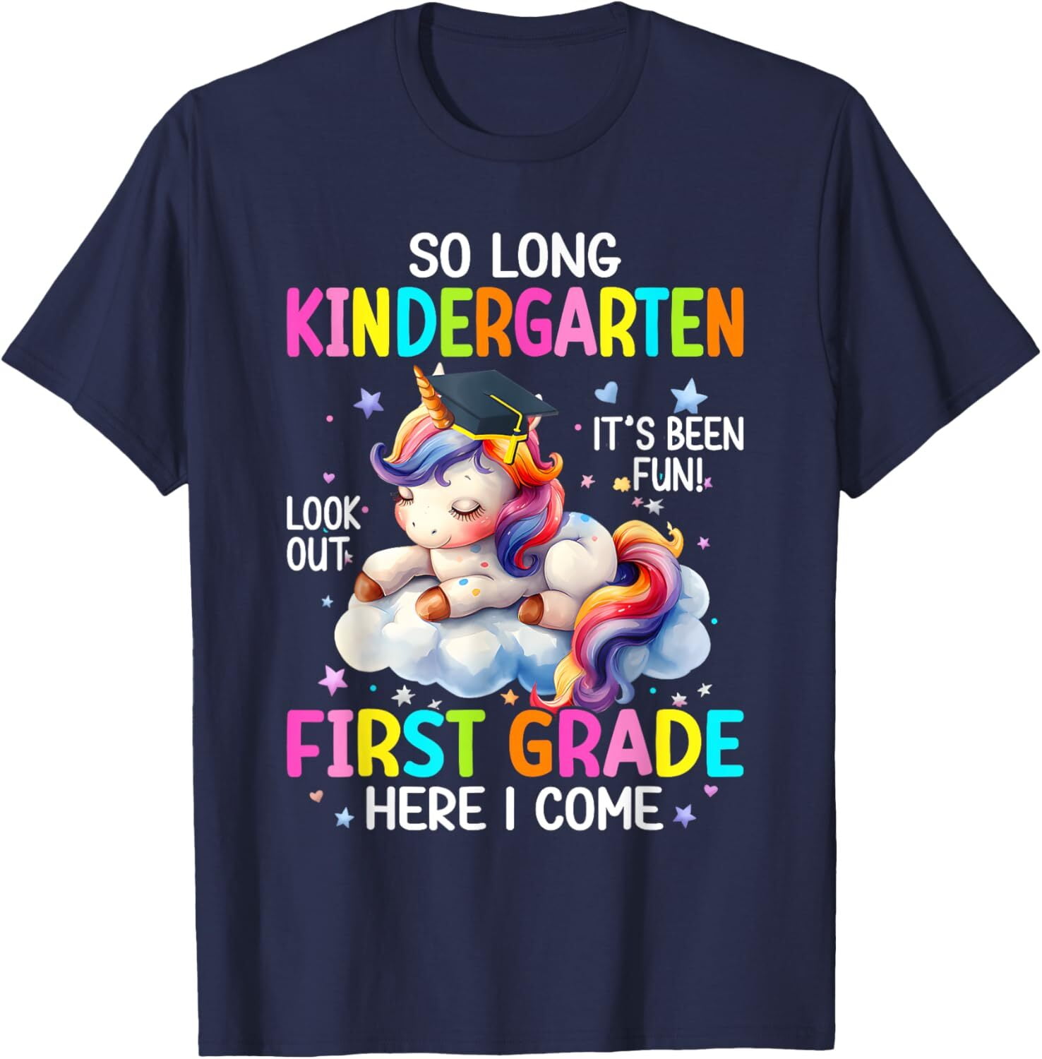 Sam Soft So Long Kindergarten Graduation Class 2025 Unicorn Girl T ...