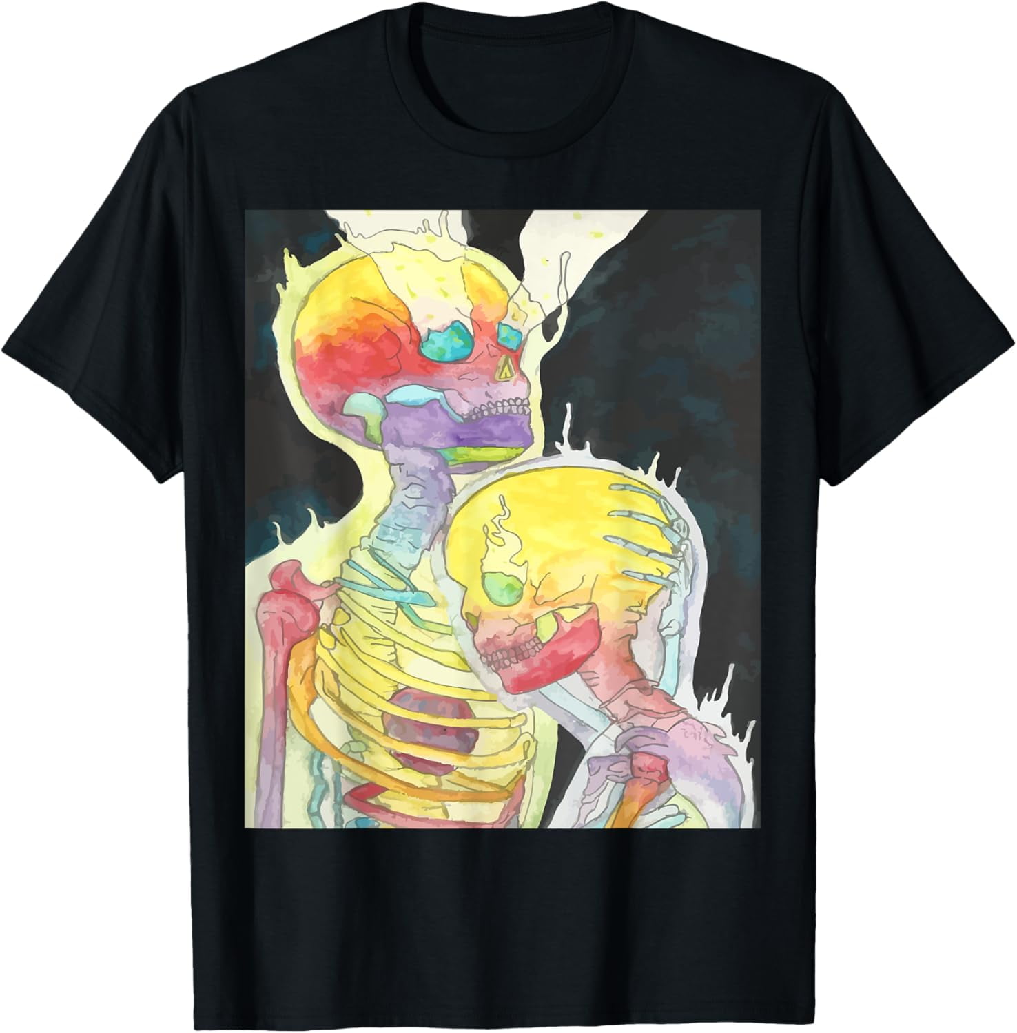Sam Soft Spiritual Gothic Holding Skeletons Couple Aesthetic Art T ...