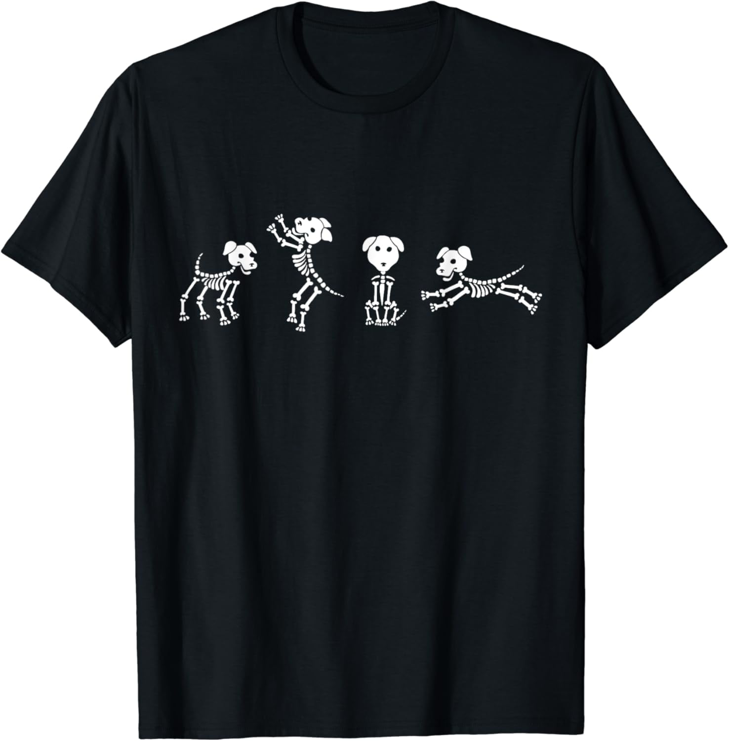 Sam Soft Spooky Dancing Dog Skeletons Classic White 2021 T-Shirt ...