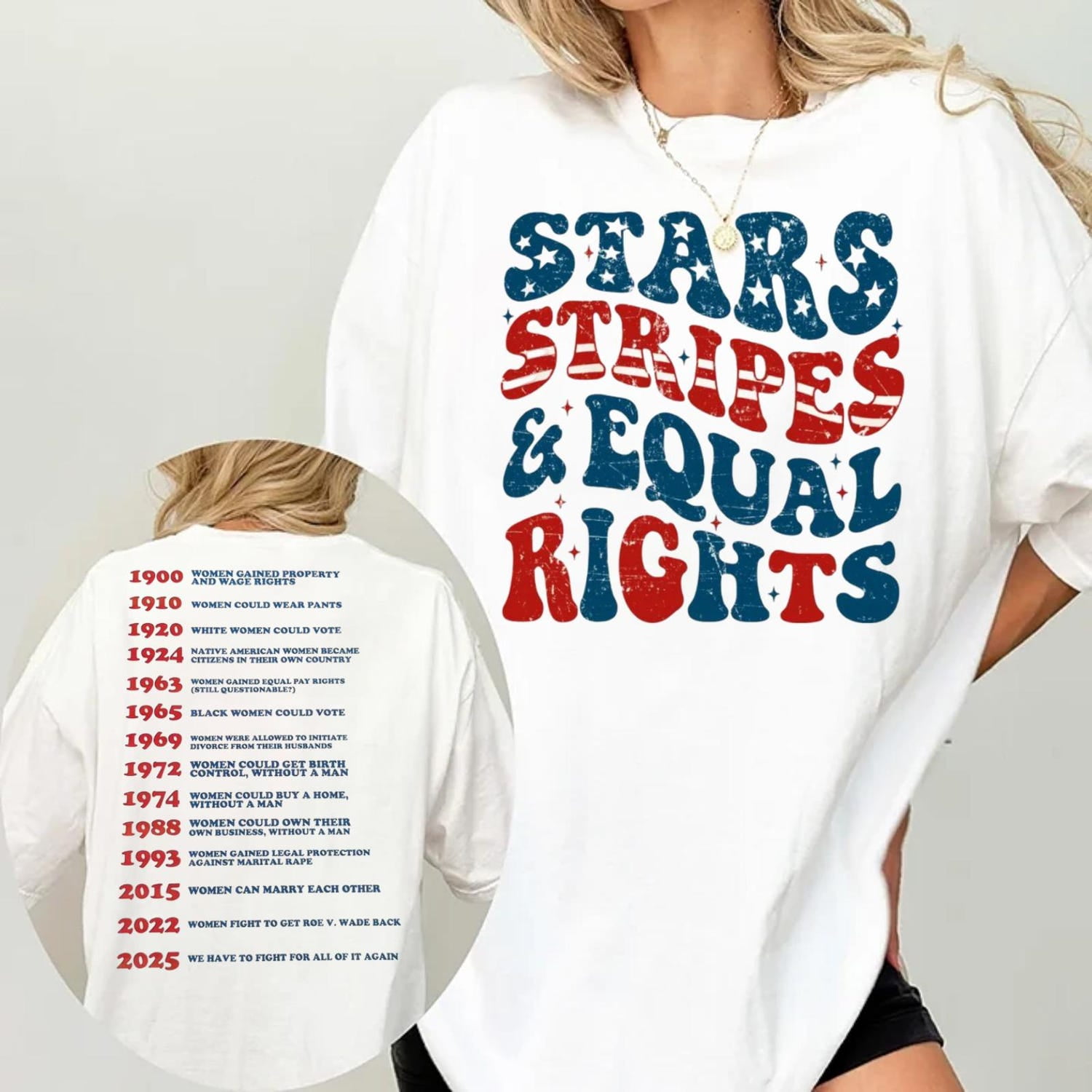 Sam Soft Stars Stripes And Equal Rights Shirt, 4th of July Feminist ...
