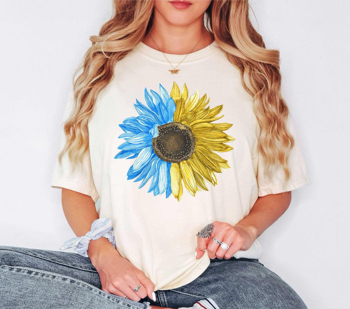 Sam Soft Sunflower Ukraine Shirt, Proud Ukrainian T-Shirt, Pray for ...