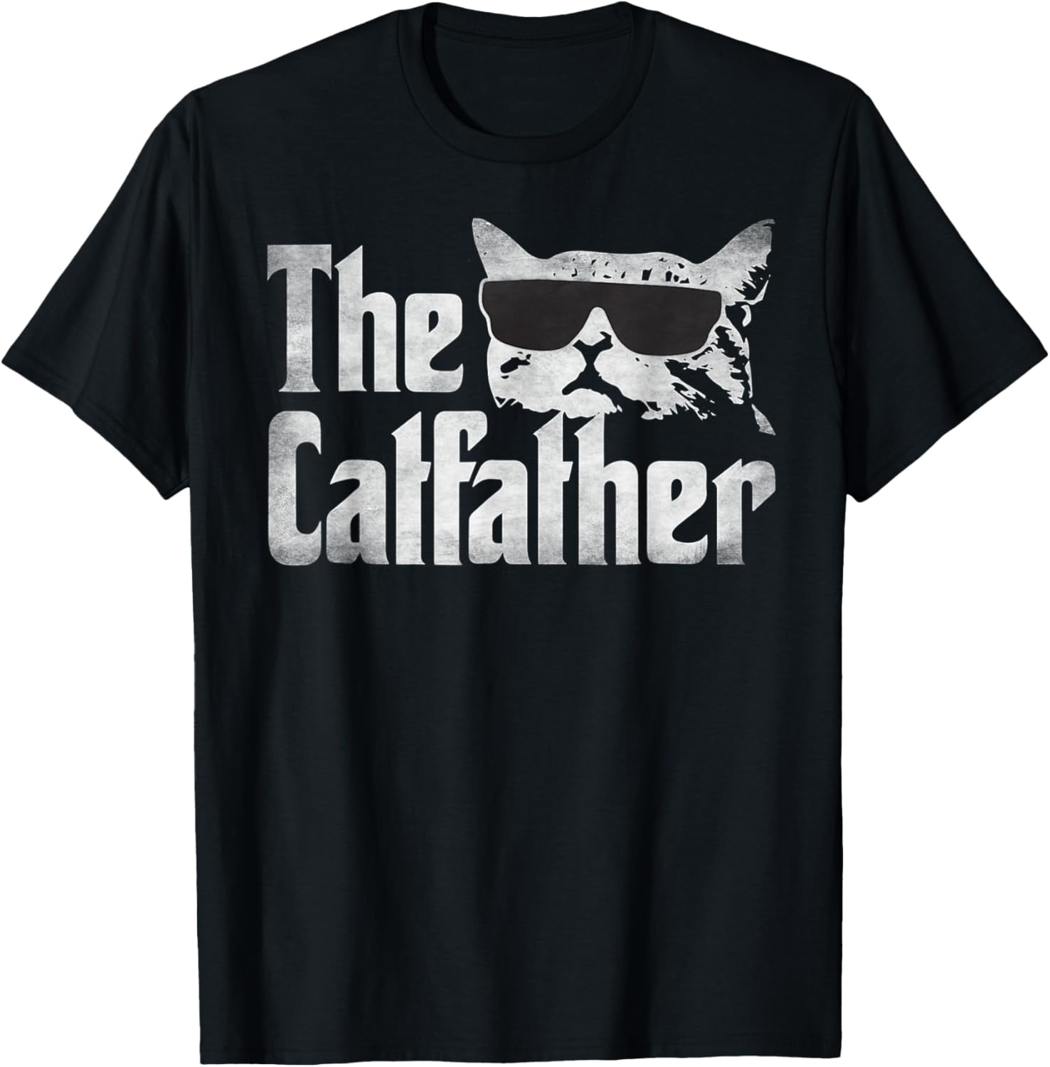 Sam Soft The Catfather Funny Cat Dad Fathers Day Vintage Father's Day T ...