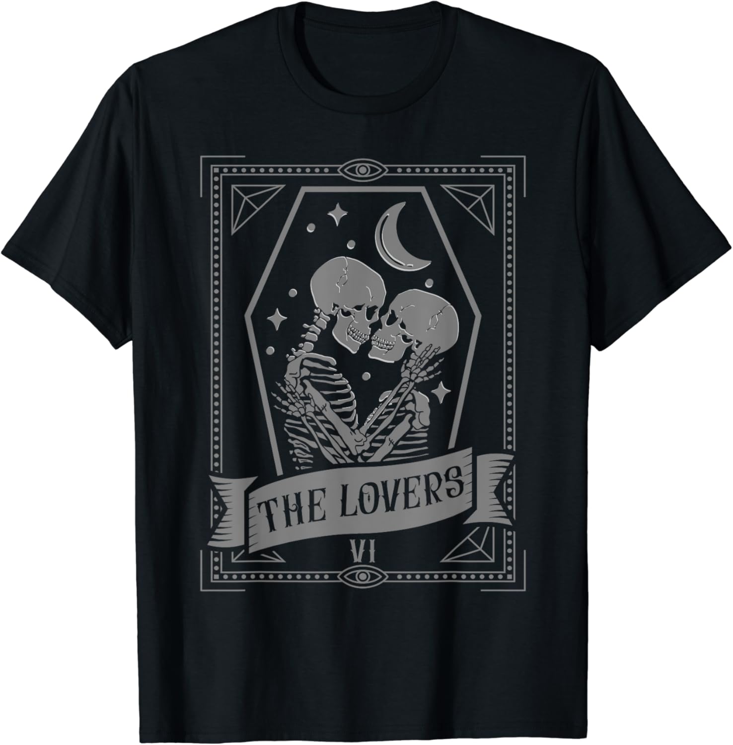 Sam Soft The Lovers Tarot Card. Coffin Skeletons. Goth Emo T-Shirt ...