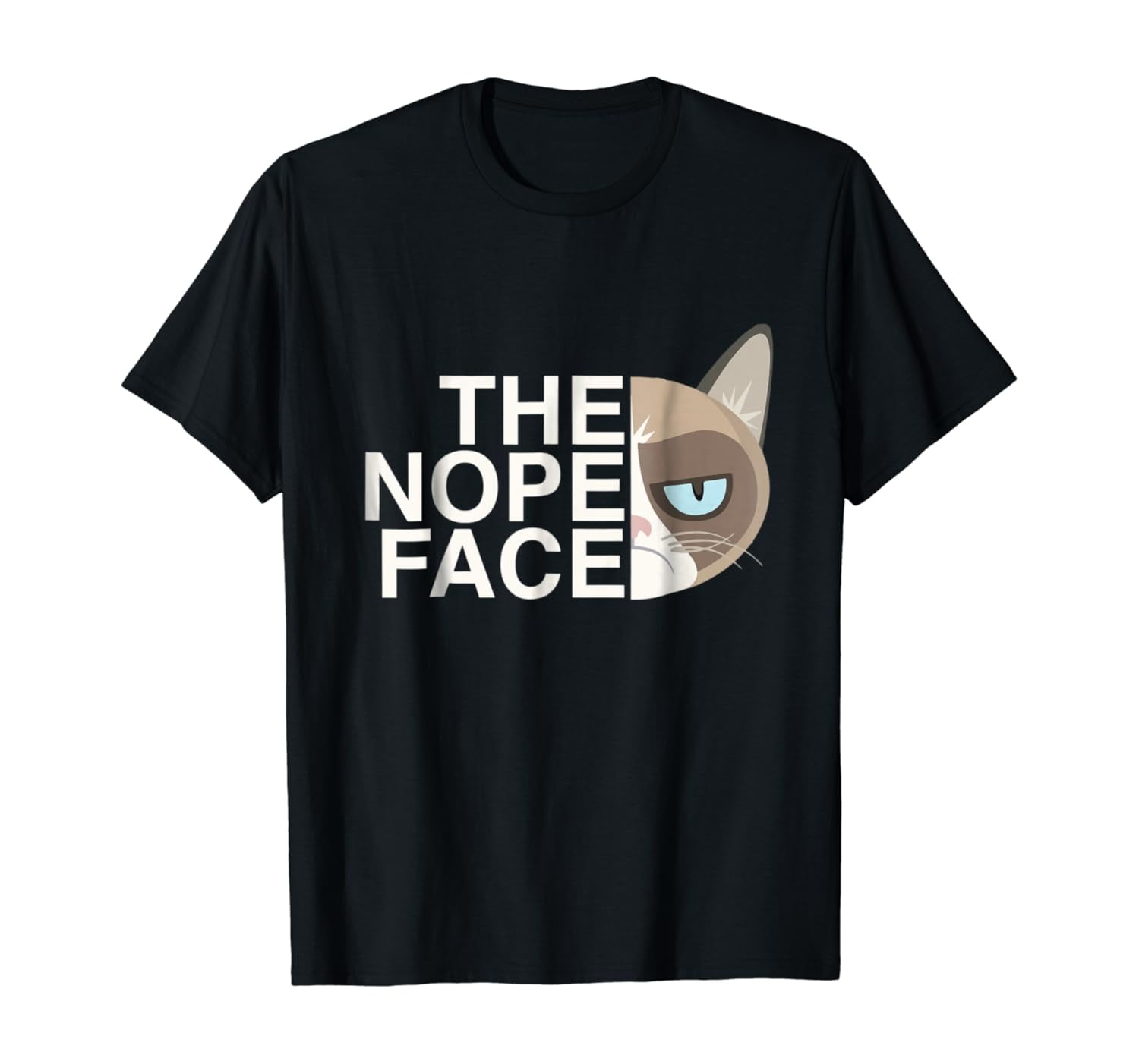 Sam Soft The Nope Face | Funny Lazy Cat Joke TShirt for Men & Women ...