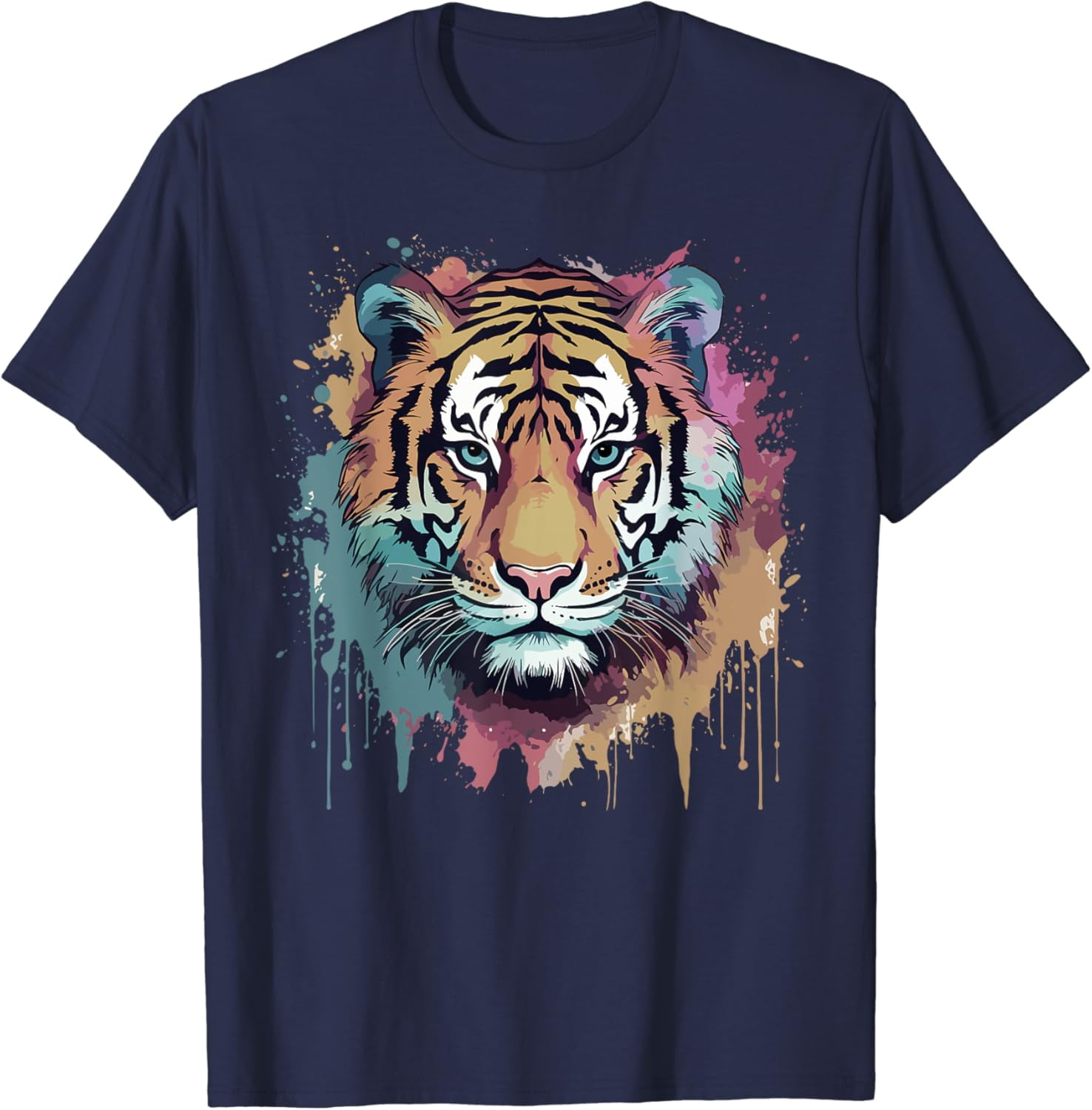 Sam Soft Tiger Art Portrait Big Cat Lover Retro Vintage Girls Graphic T ...