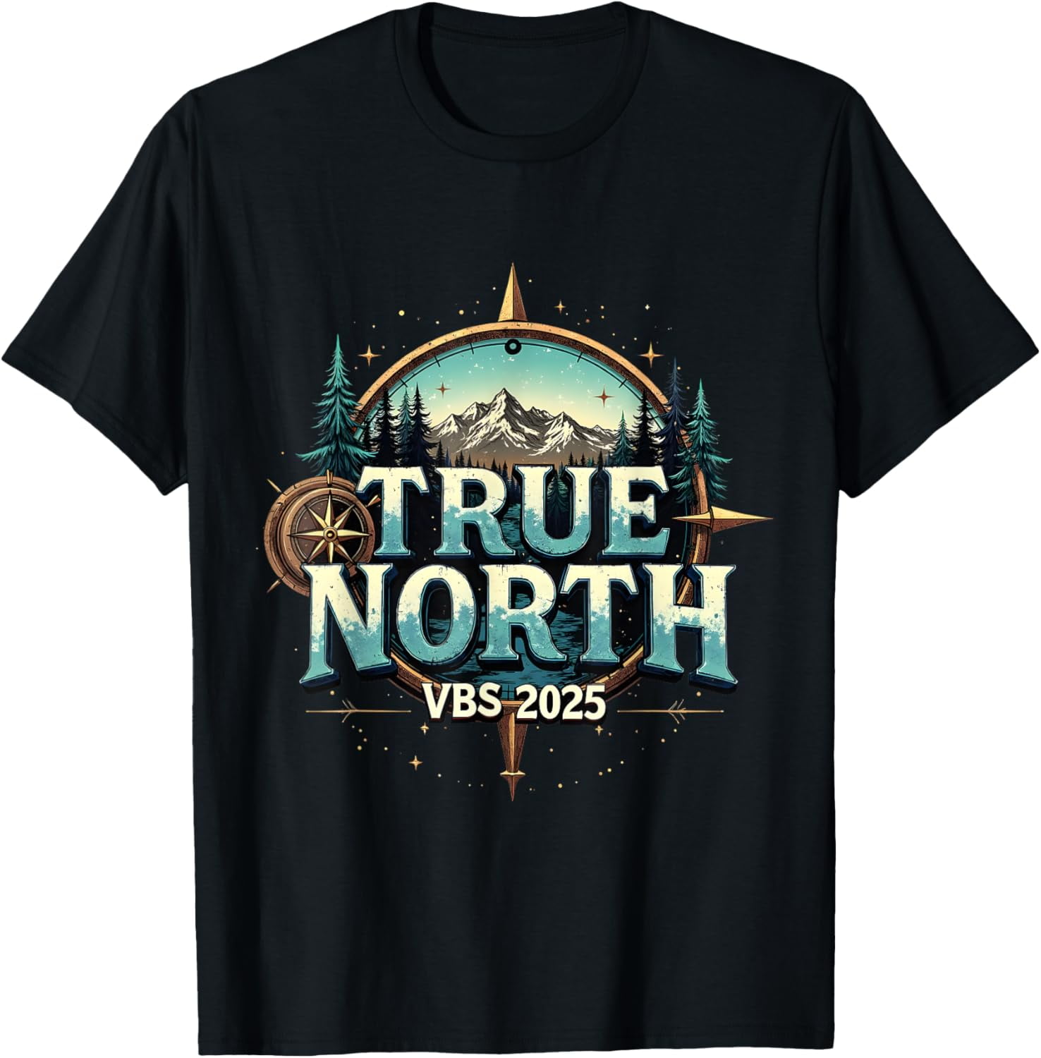 Sam Soft True North VBS 2025 Christian Faith Compass T-Shirt - Walmart.com