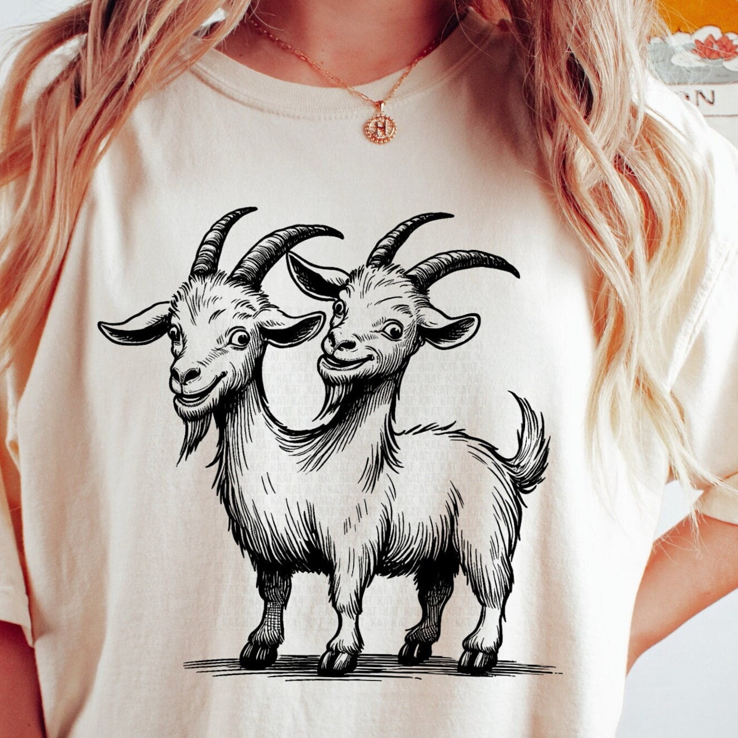 Sam Soft Two Headed Goat Shirt Cute Goat Shirts for Women Men Weird ...