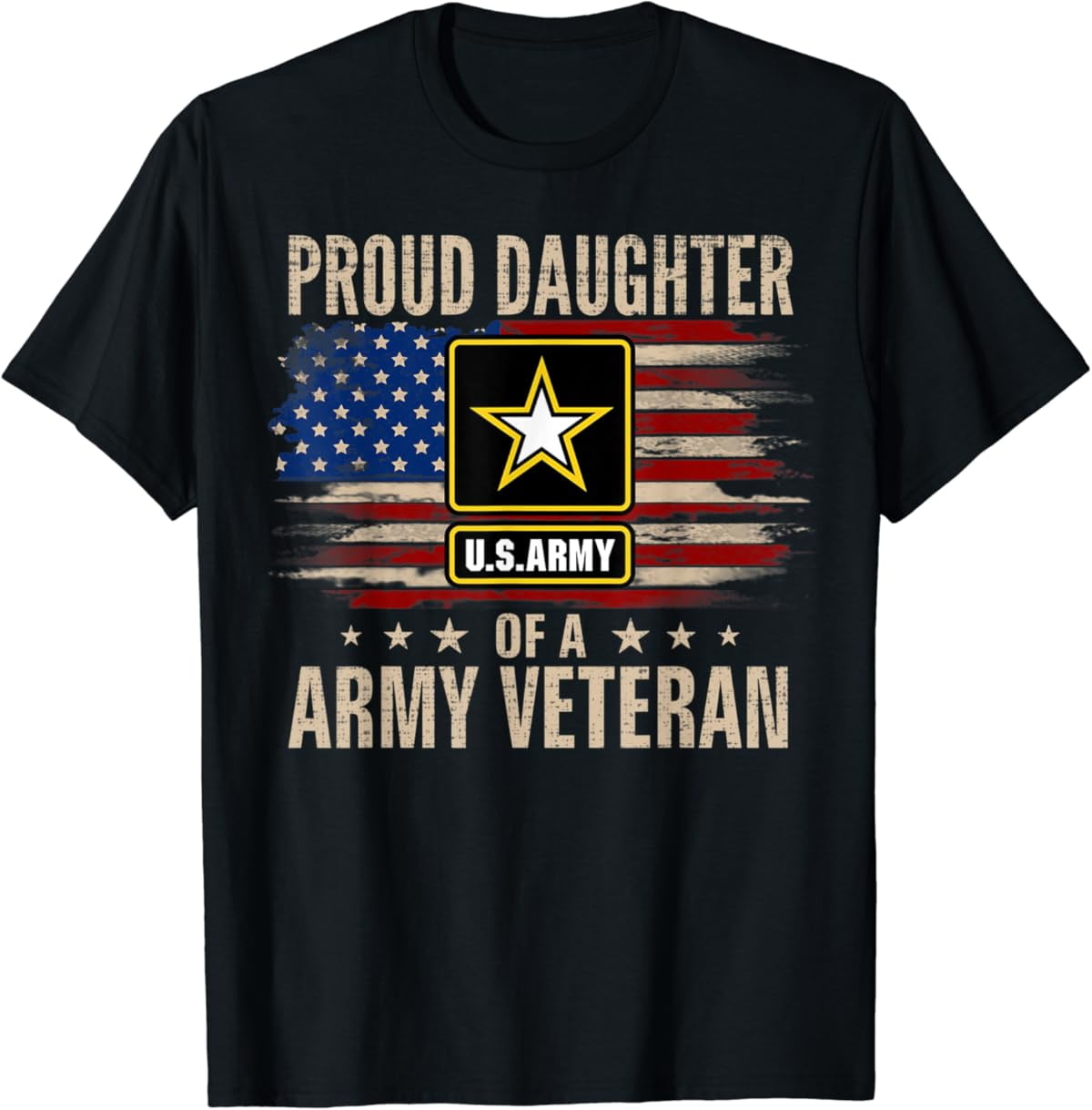 Sam Soft Vintage Proud Daughter Of A Army Veteran With American Flag T ...