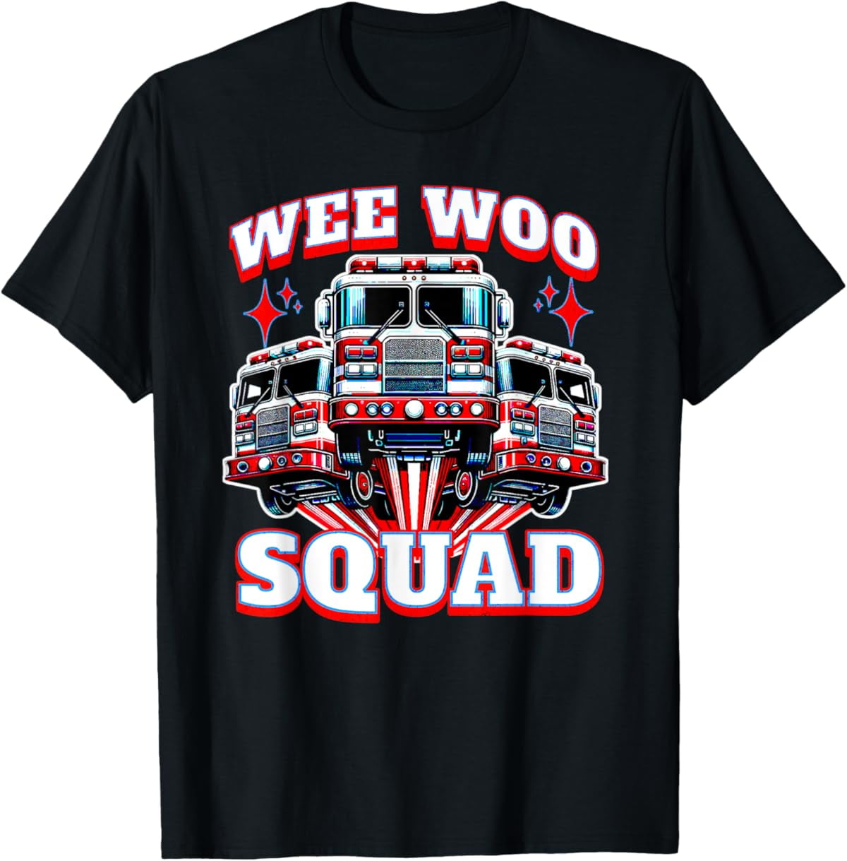 Sam Soft Wee Woo Squad Firefighter Fire Trucks T-Shirt Full Size S-5XL ...
