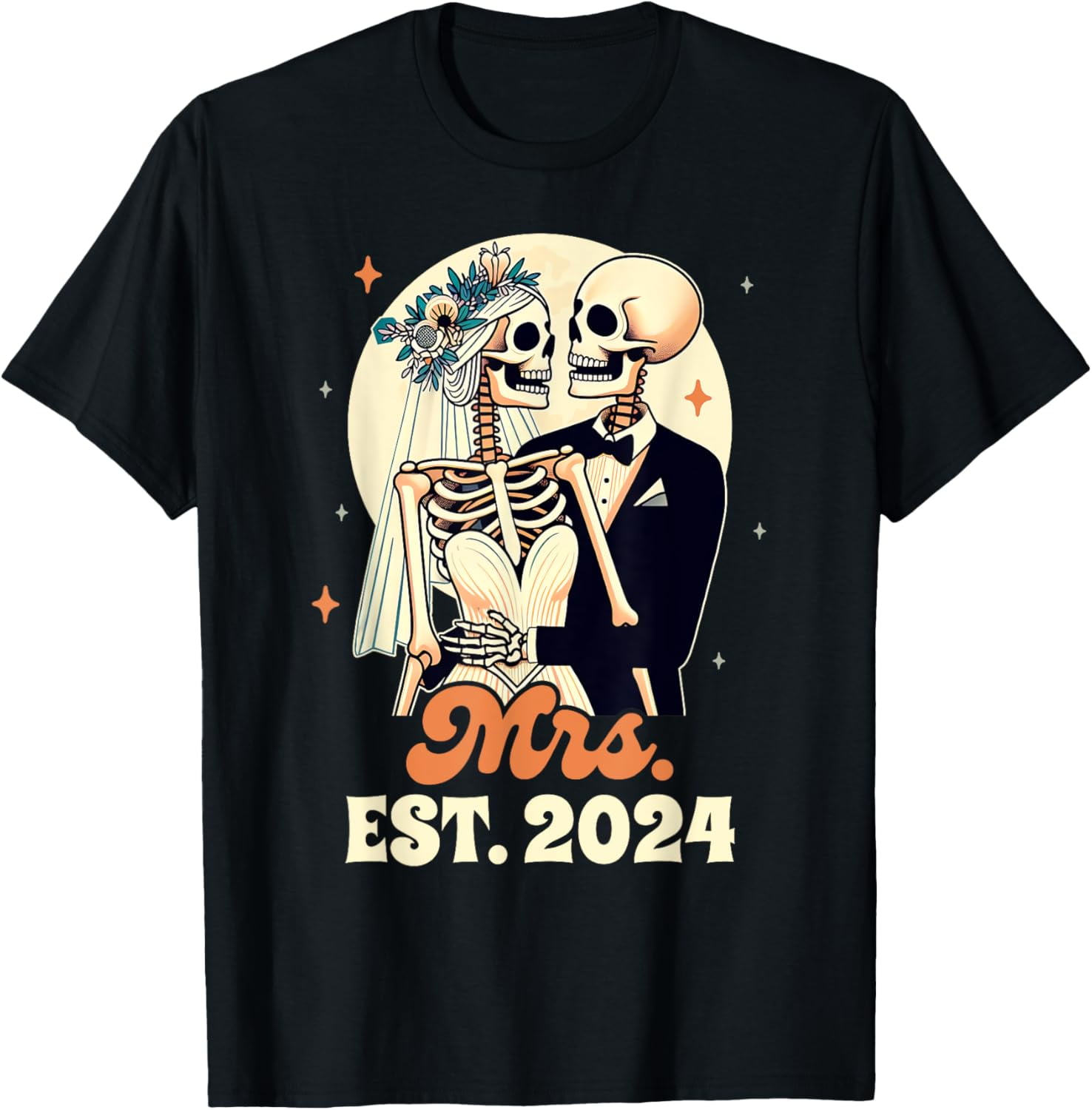 Sam Soft Wife & Husband Wedding Just Married Mrs. Est. 2024 Matching T ...