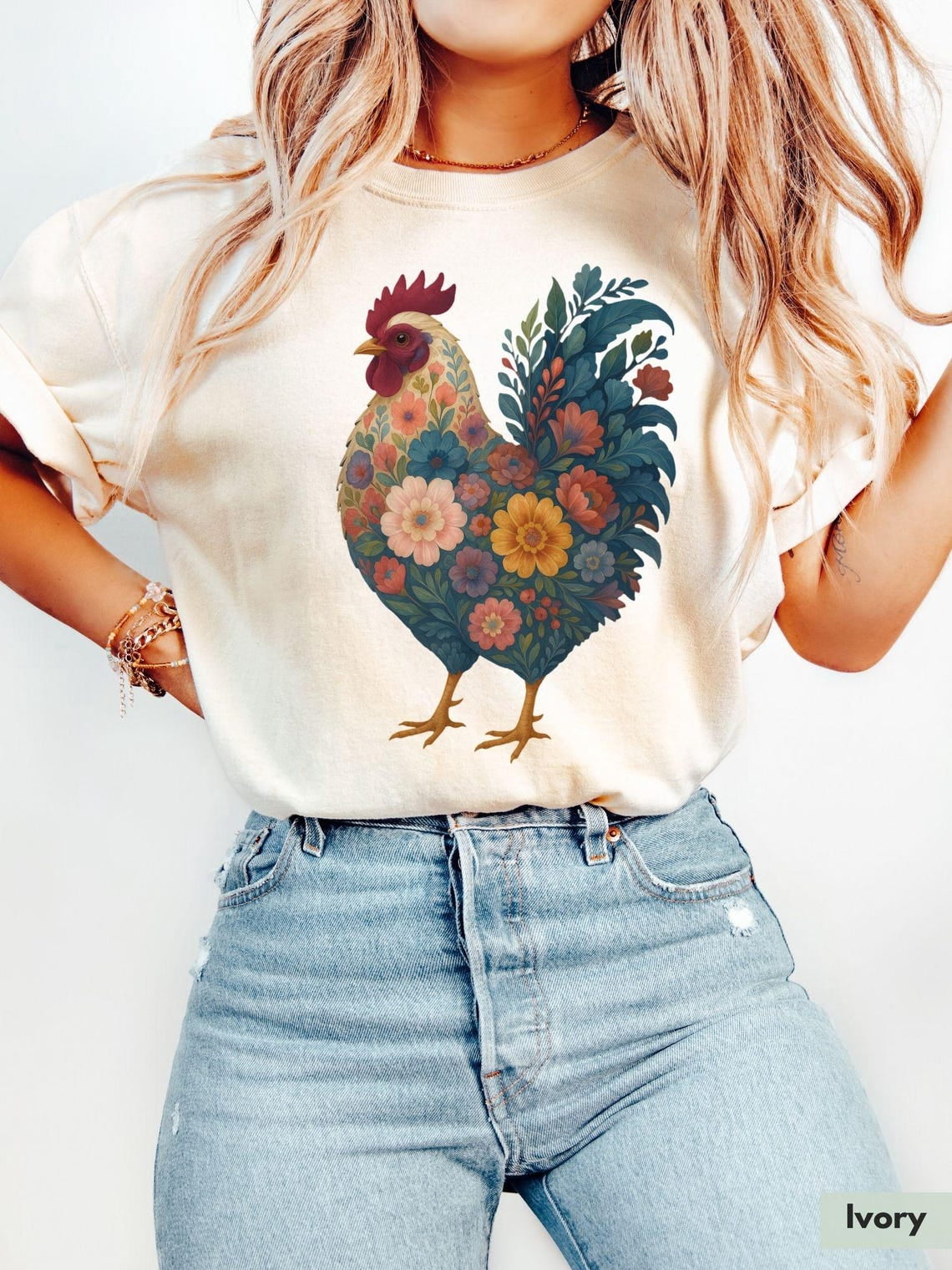 Sam Soft Wildflower Chicken Shirt, Chicken Lover Shirt, Cute Chicken ...