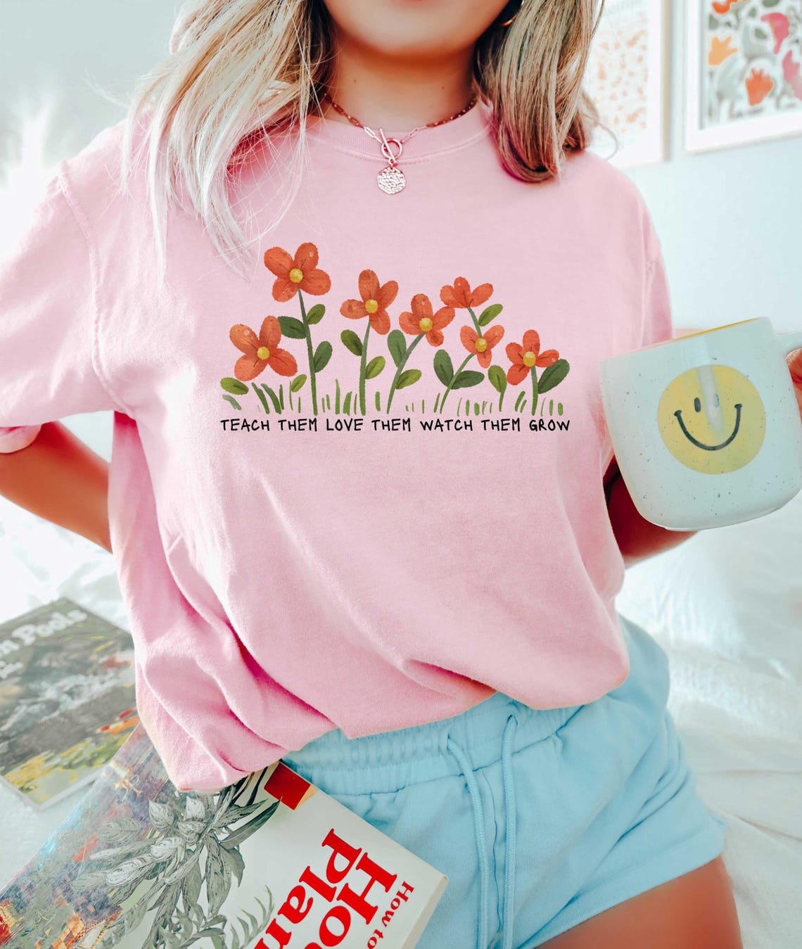 Sam Soft Wildflower Teacher Shirt, Inspirational Teacher Tshirt, Flower ...